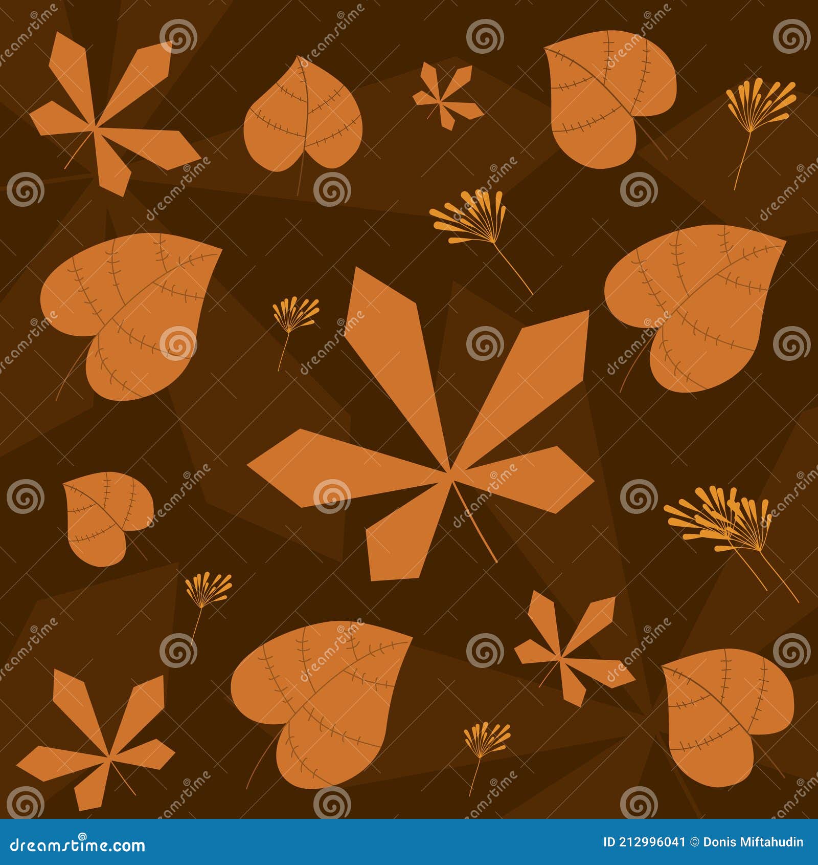 Leaf Pattern Background Vector Illustration Stock Vector - Illustration ...