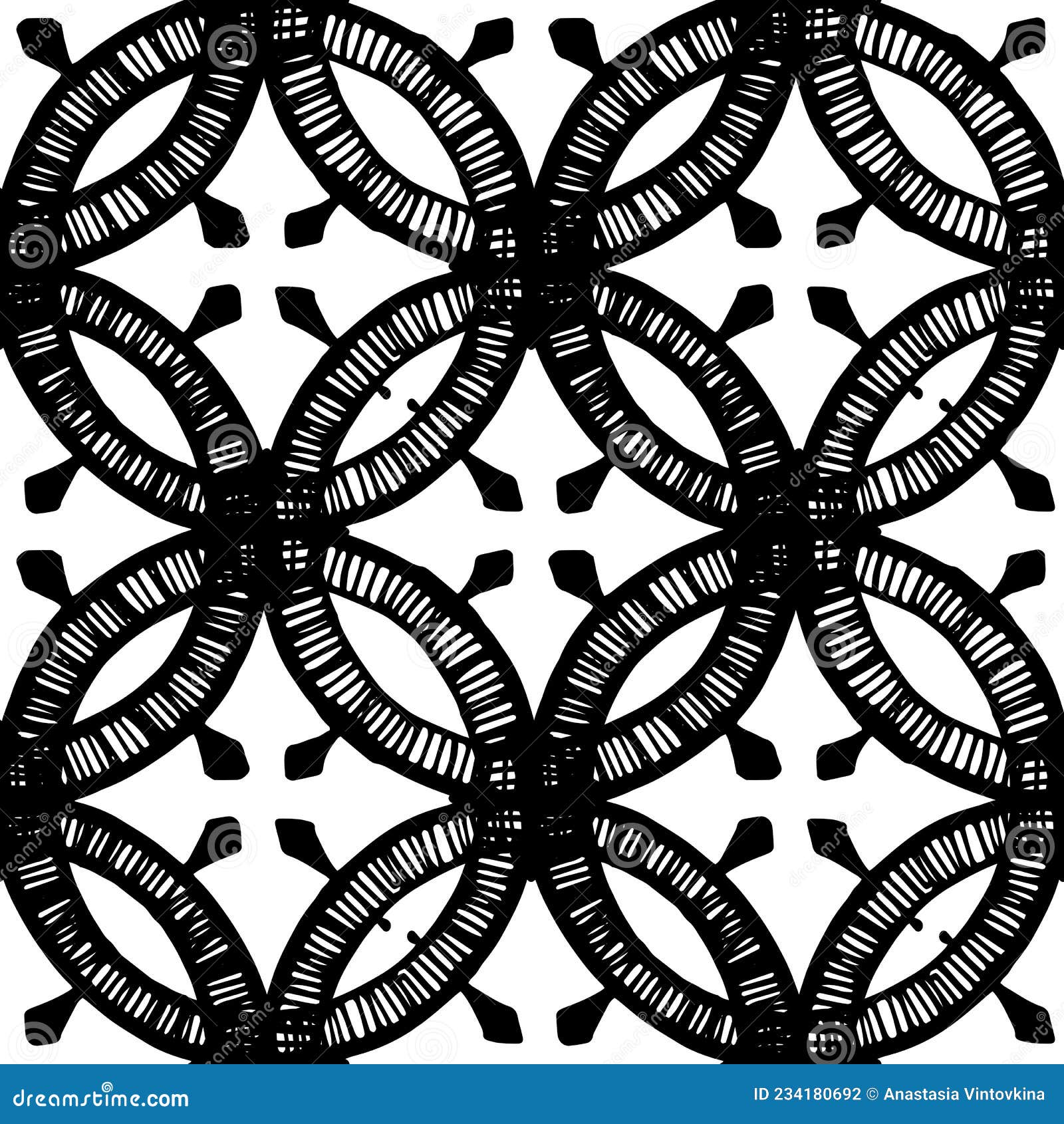 Vector Pattern of Intersecting Circles in Geometric Order with ...