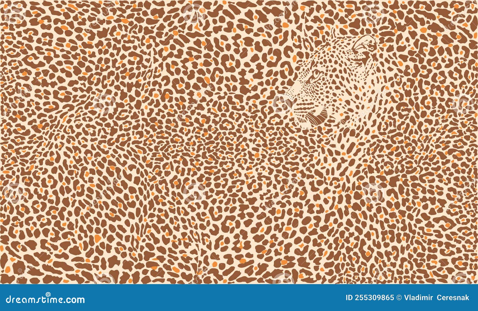 Vector Pattern Leopard Background Stock Vector - Illustration of raster ...