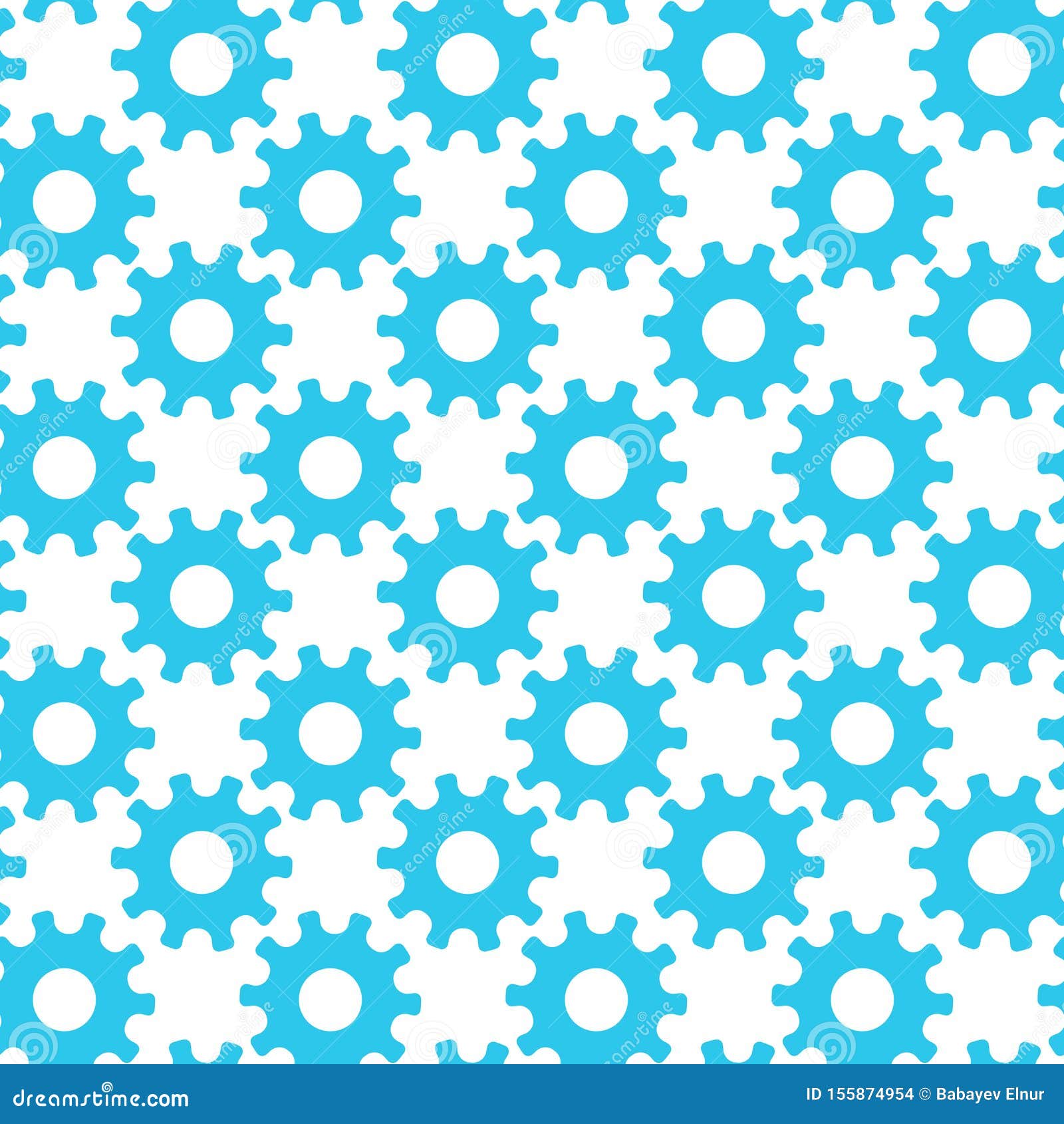 Vector Pattern Made of Cogs. Seamless Tiling Background. Abstract ...