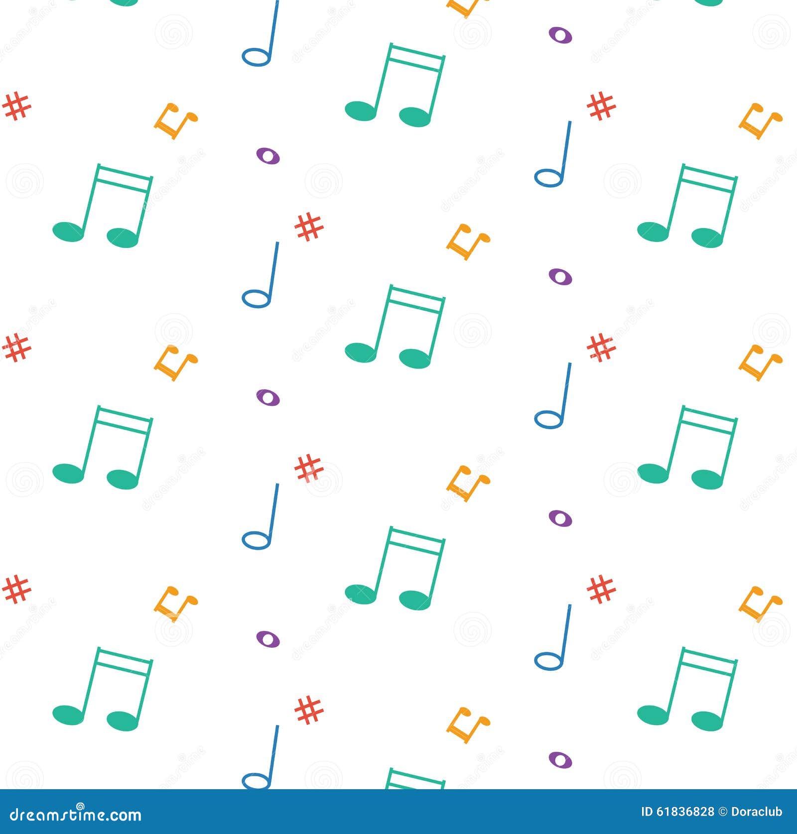 Vector Pattern with Music Notes Stock Vector - Illustration of abstract ...