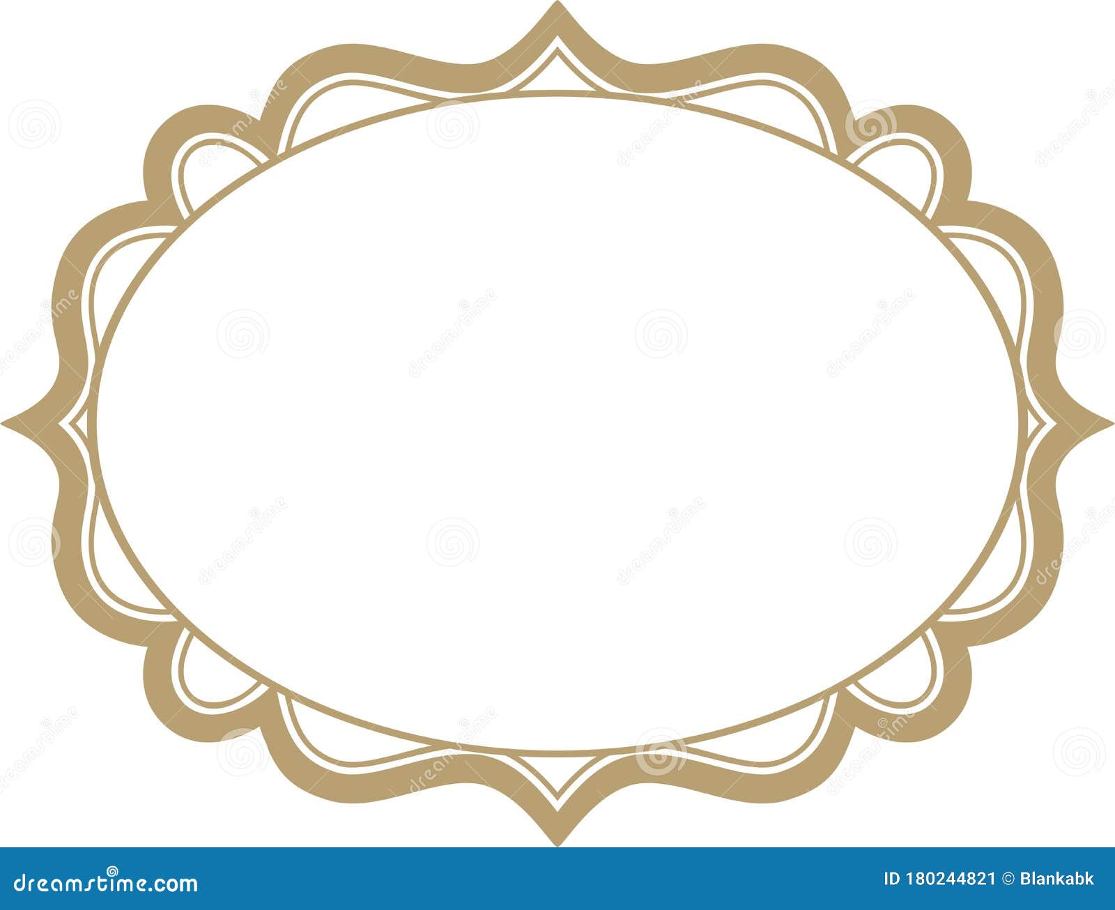 Vector Pattern Openwork Oval Frame for Text Stock Vector - Illustration ...