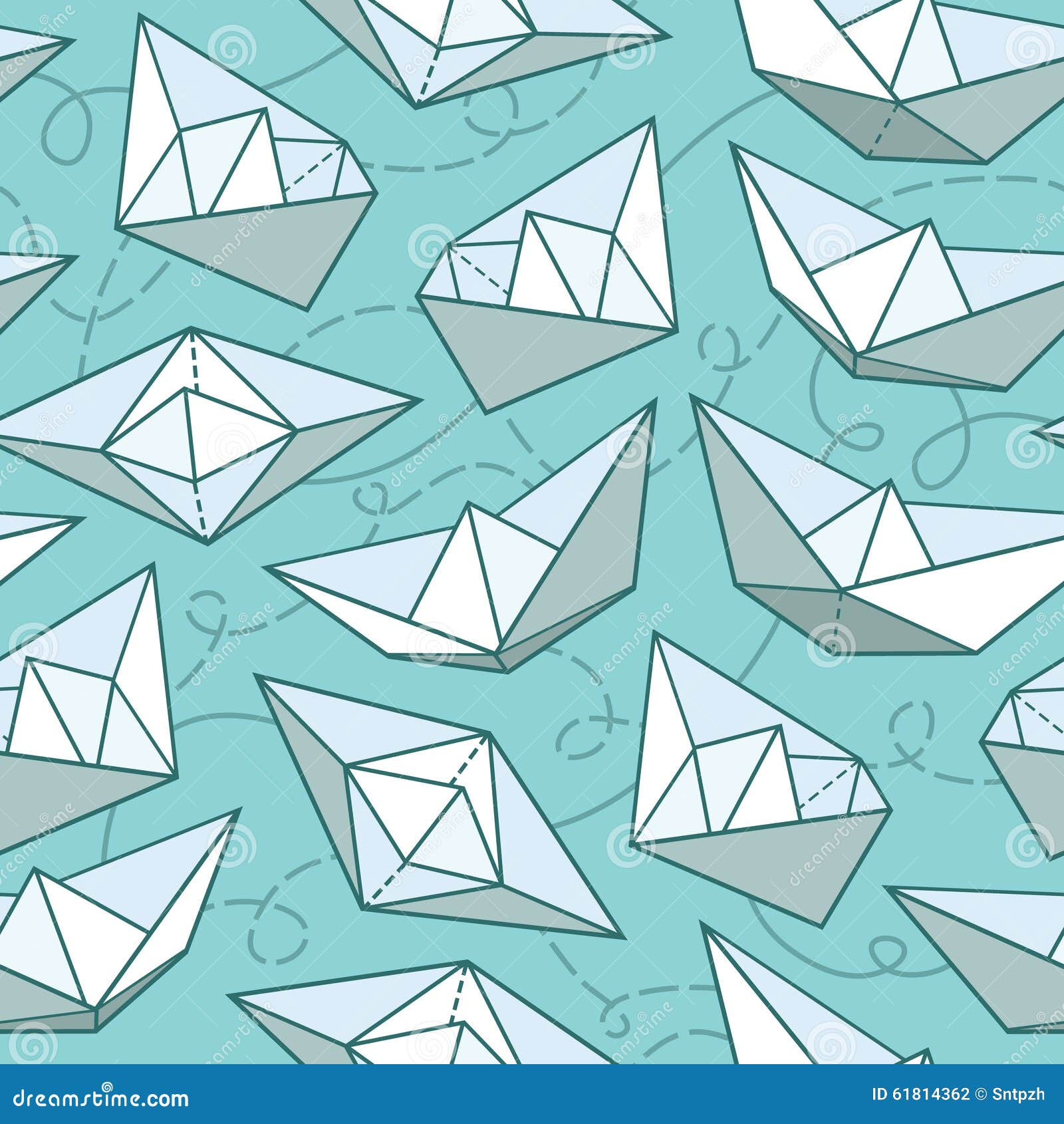 Paper Ships Cartoon Vector | CartoonDealer.com #9716077