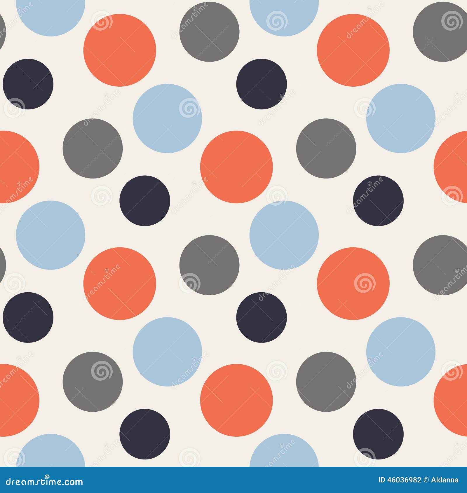 Vector Pattern with Polka Red,blue,grey Dots Stock Vector ...