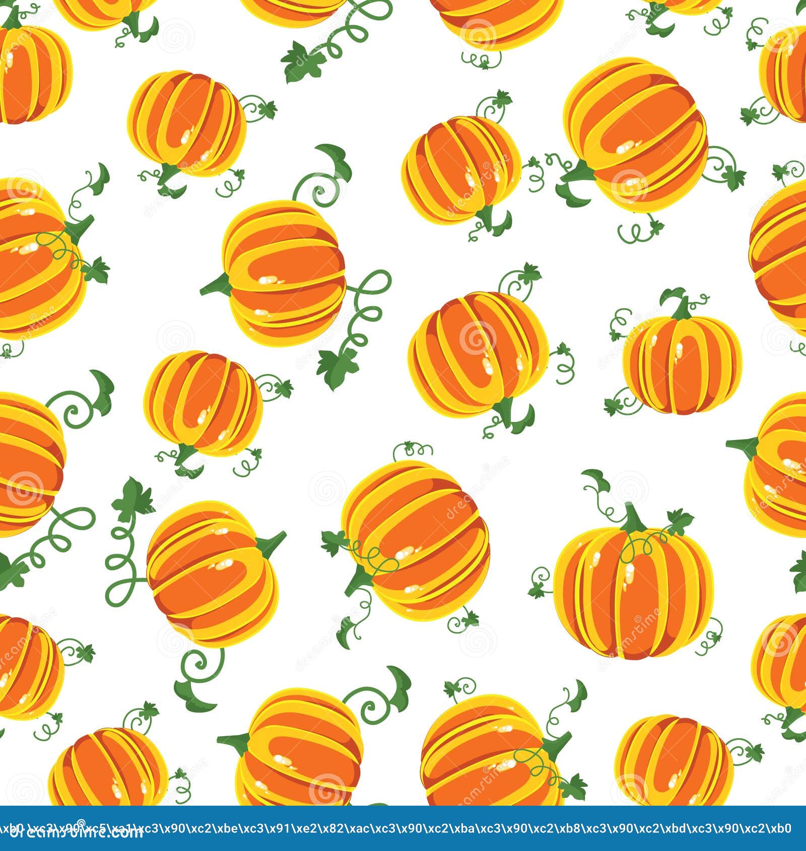 Vector Pattern Pumpkins Seamless Stock Vector - Illustration of pattern ...