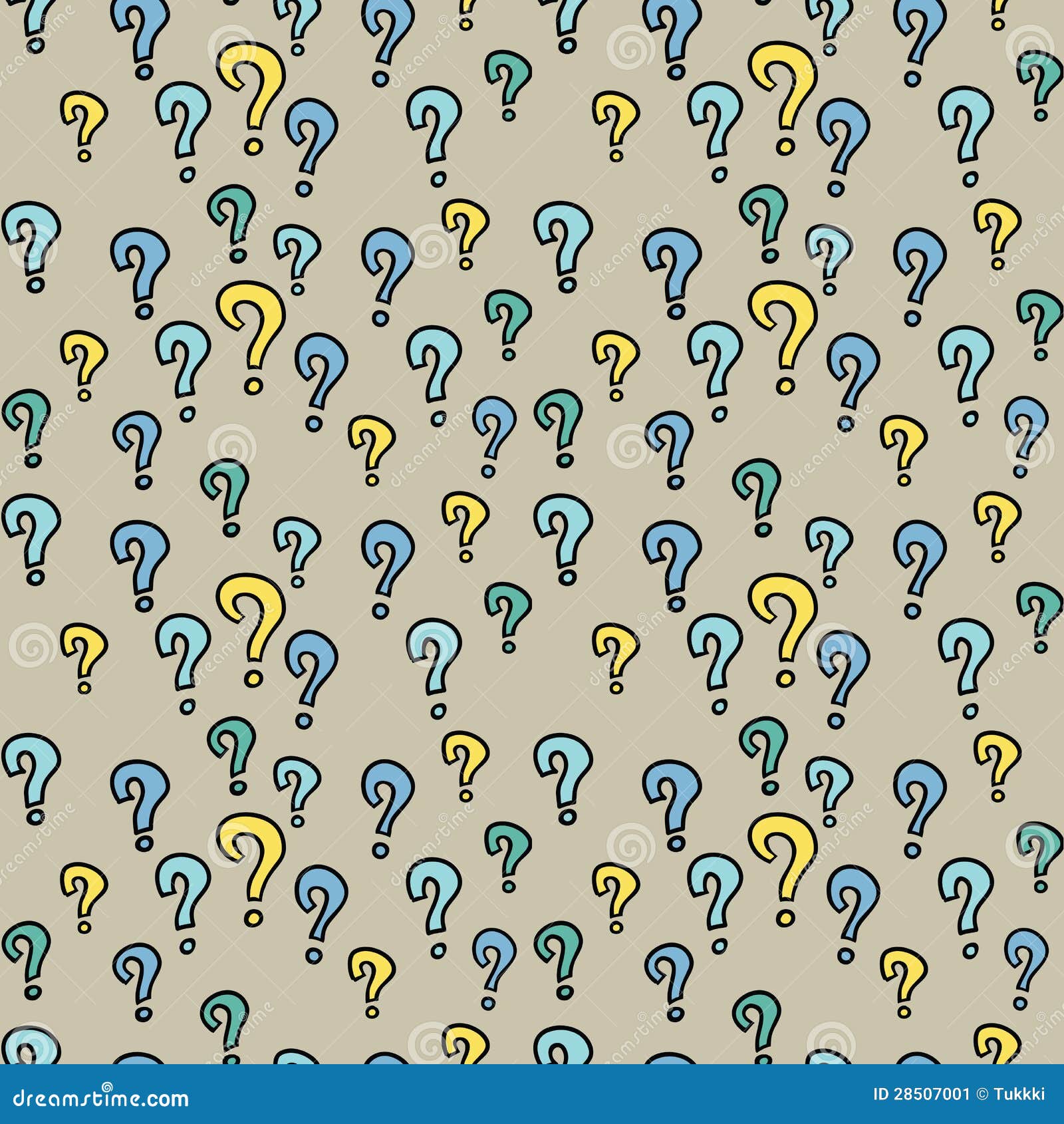 Vector Pattern with Question Marks Stock Vector - Illustration of ...