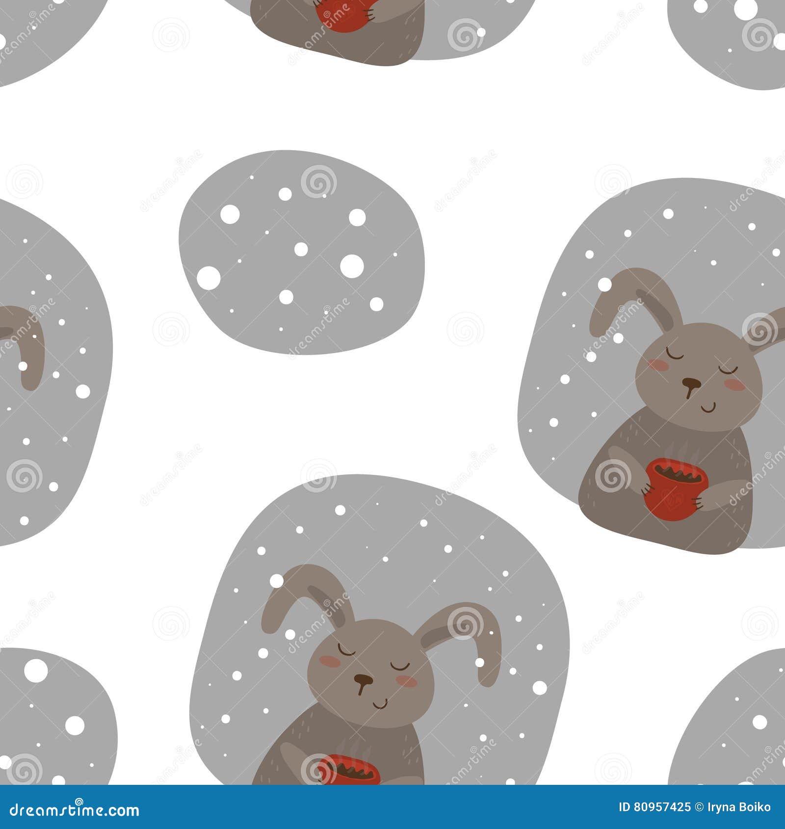 Vector Pattern with Rabbit and Cup Printable Templates Stock ...