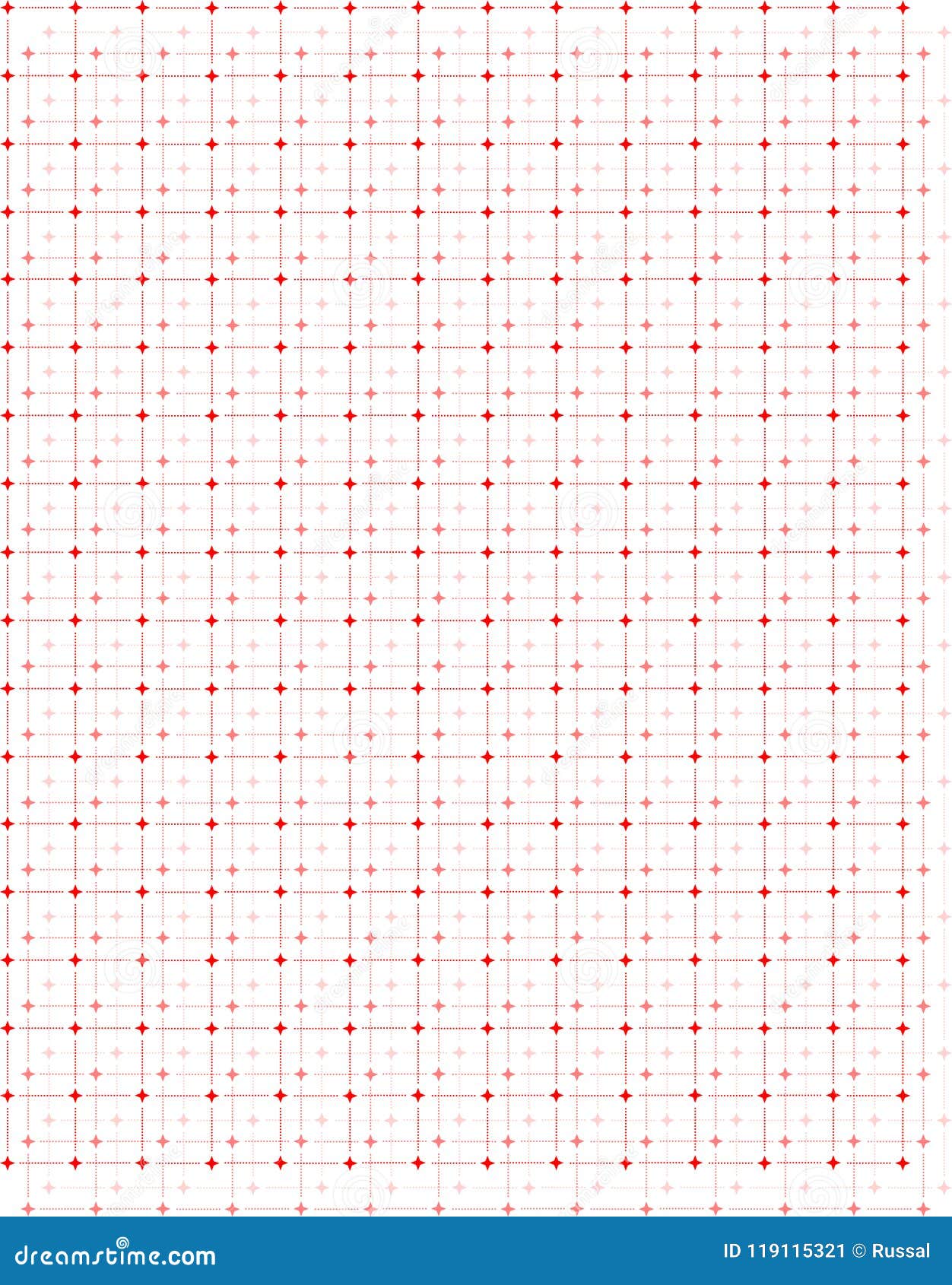 Vector Pattern with Red Stars and Dot Stock Vector - Illustration of ...