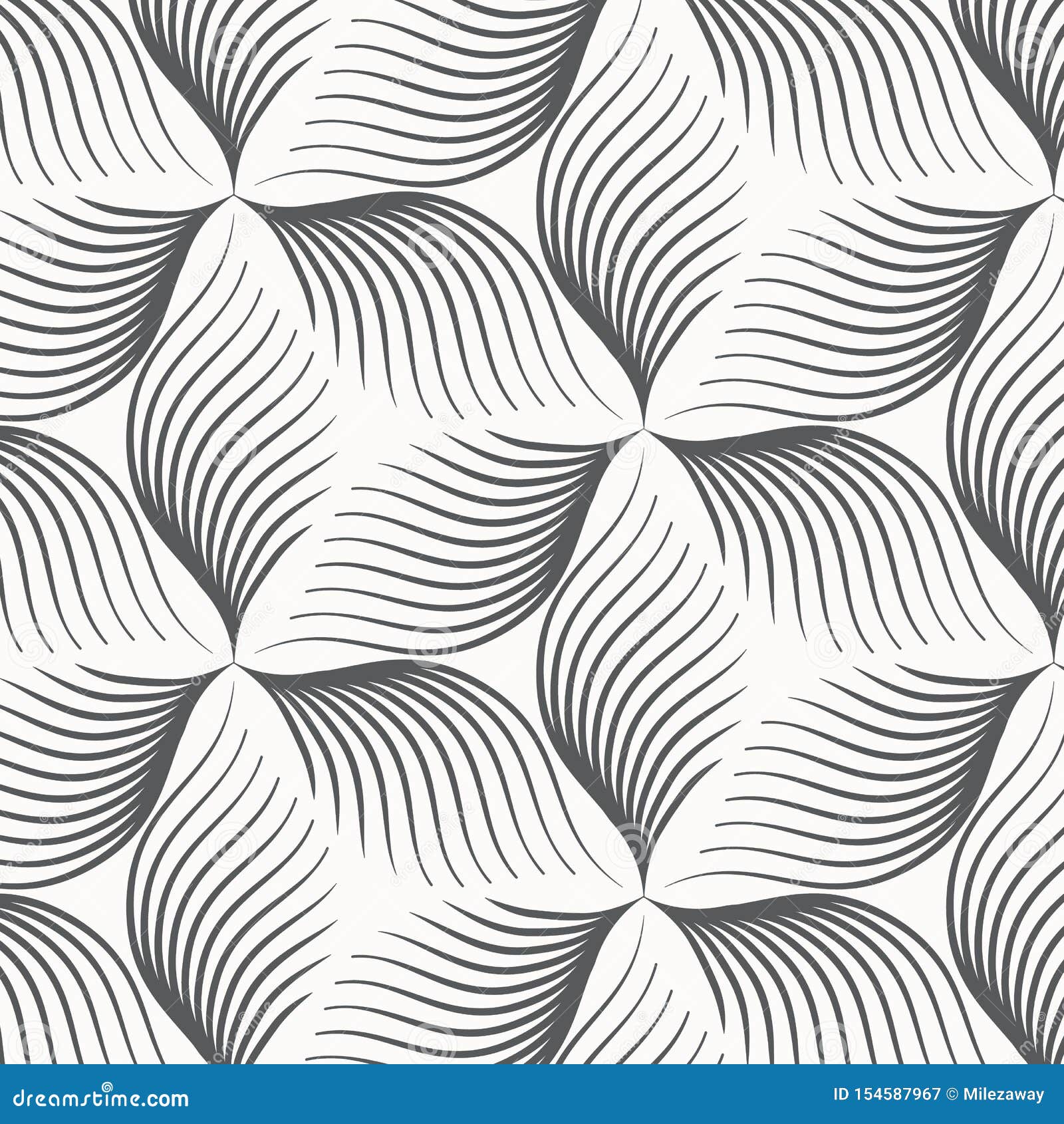 Vector Pattern, Repeating Abstract Petals of Flower on Hexagon Shape ...