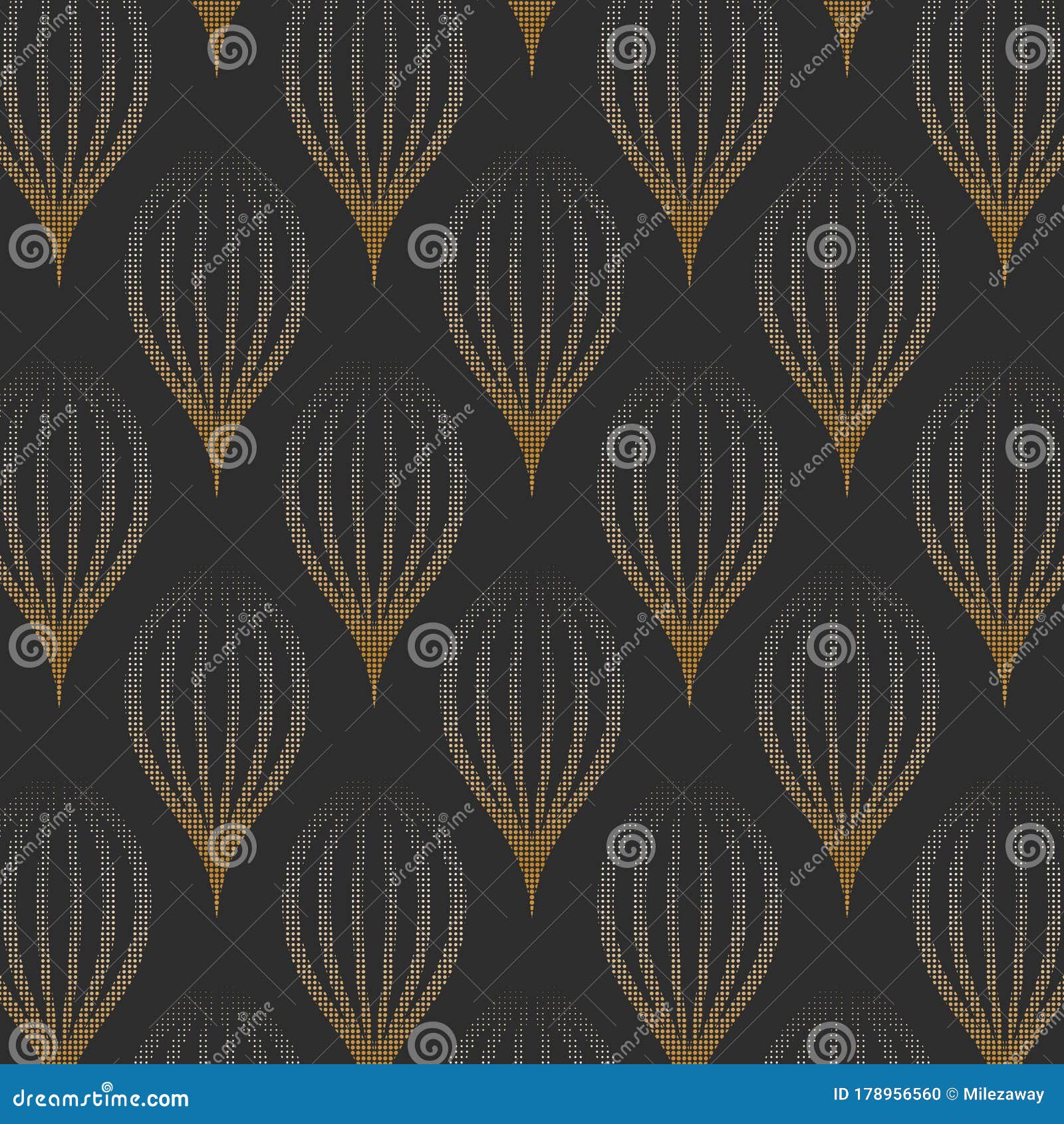 Vector Pattern, Repeating Dotted Element Hanging on Garland. Pattern is ...