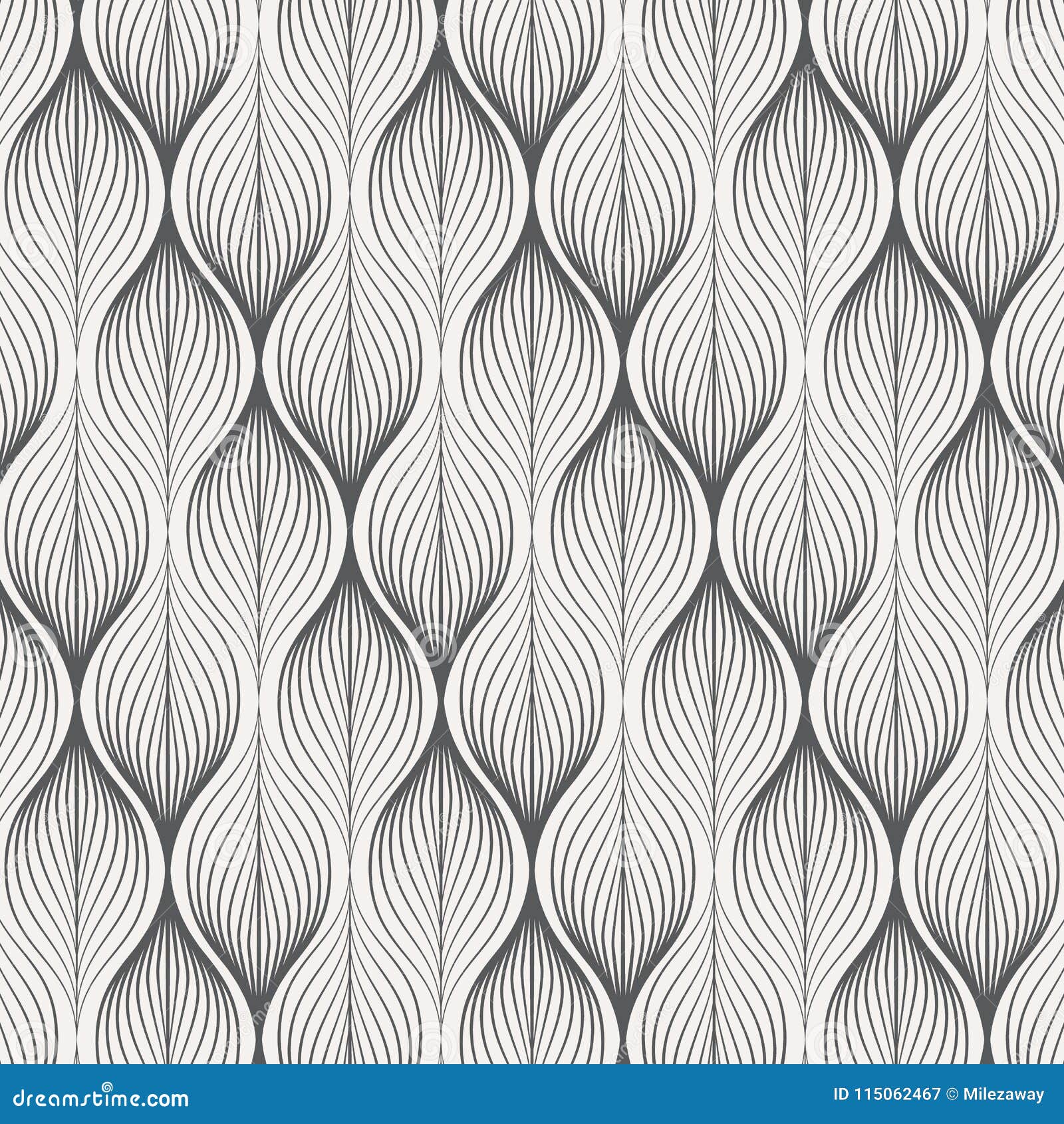 Vector Pattern, Repeating Linear Leaves or Leaf, Monochrome Stylish ...