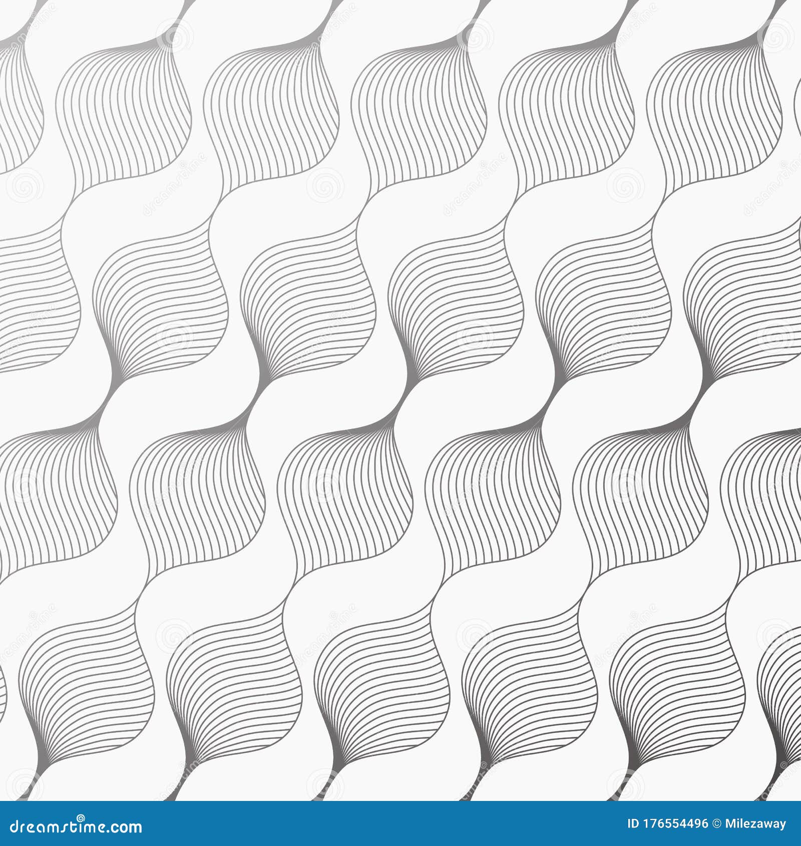 Vector Pattern, Repeating S-like Curved Linear Shape and Twist Linear ...