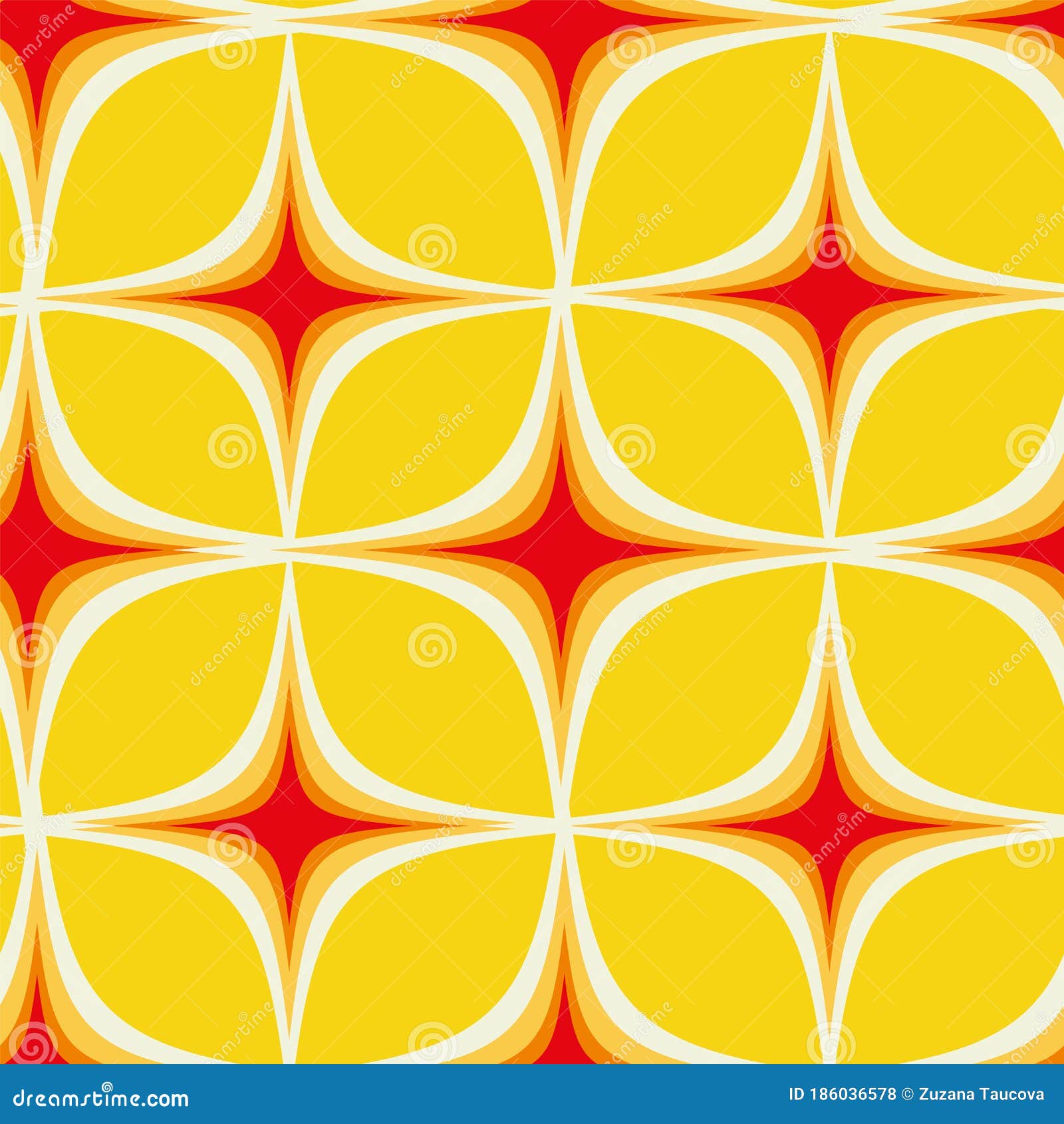 Vector Pattern, Retro Vintage Four Pointed Stars in Geometric Pattern ...