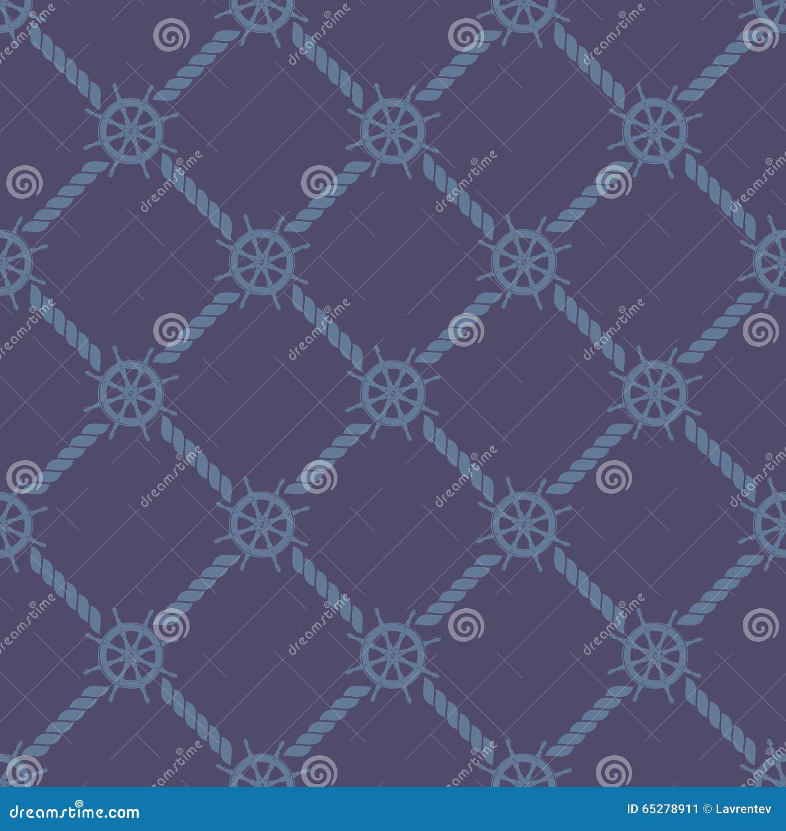 Vector Pattern Rope and Ship Helm Stock Vector - Illustration of ...
