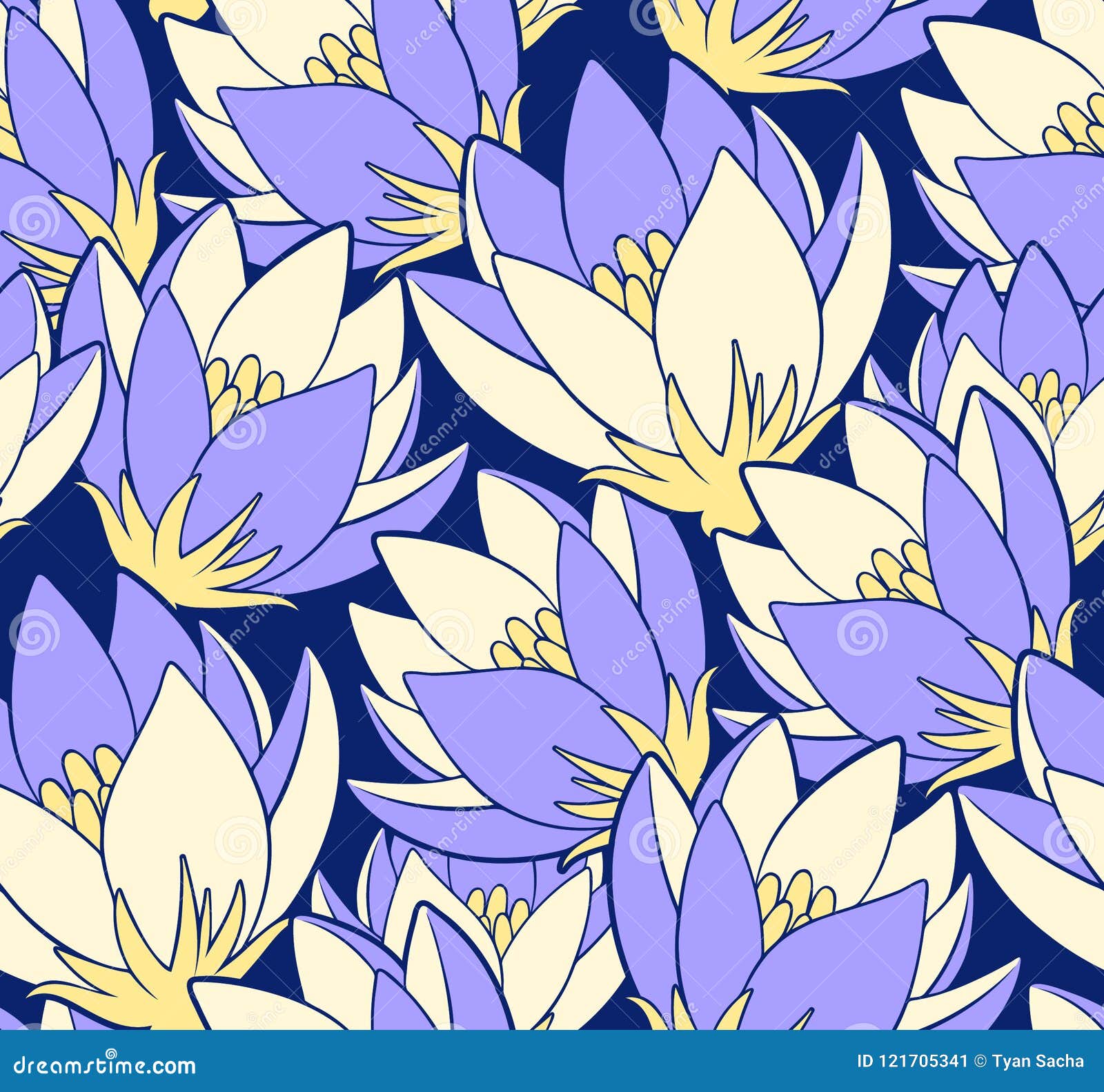 Vector Pattern with Saffrons. Stock Illustration - Illustration of ...