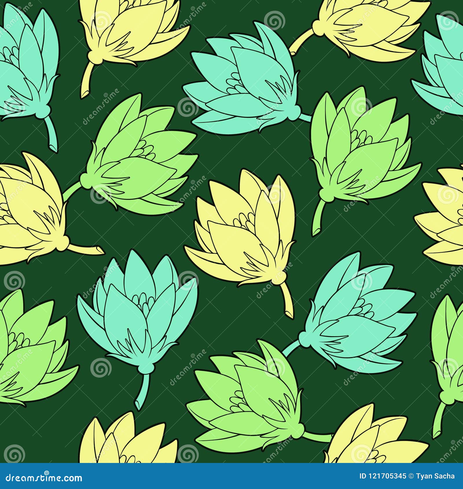 Vector Pattern with Saffrons. Stock Illustration - Illustration of ...