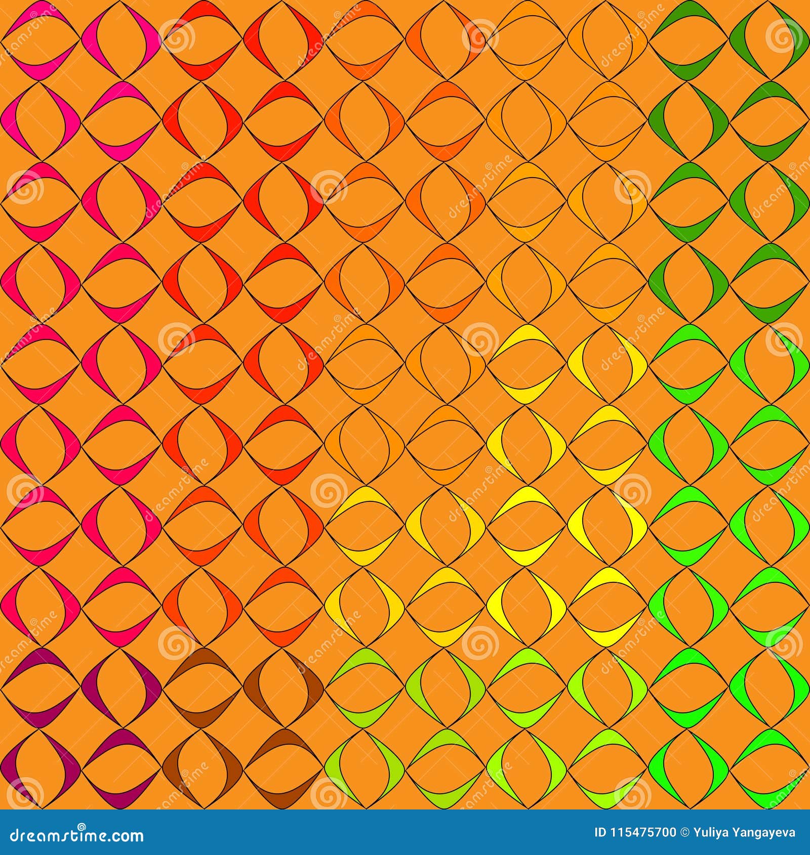 Vector Pattern from Schematic Colorful Objects To Represent Natural ...