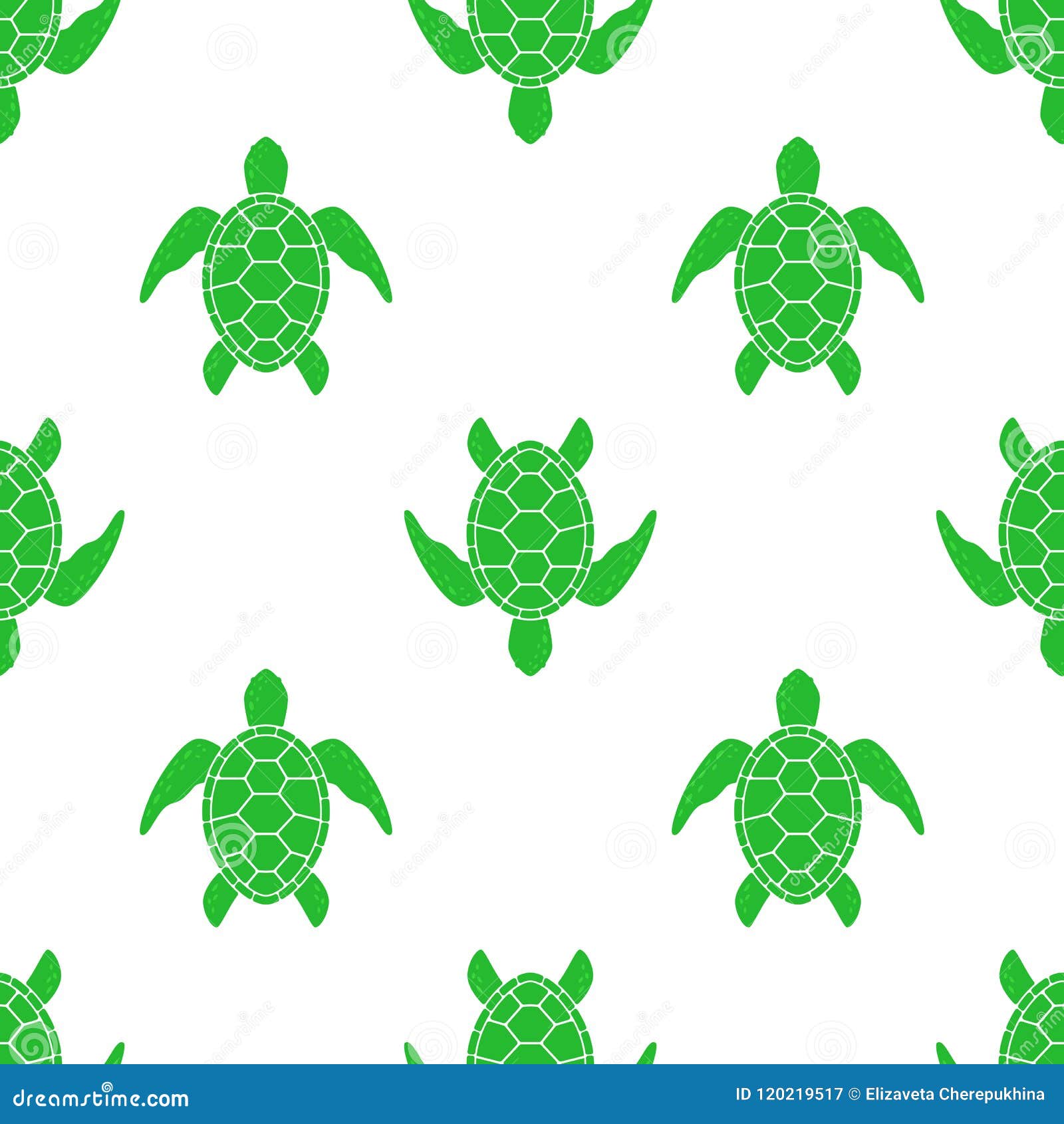Vector Pattern With Sea Turtle. Texture With Turtle Silhouette ...