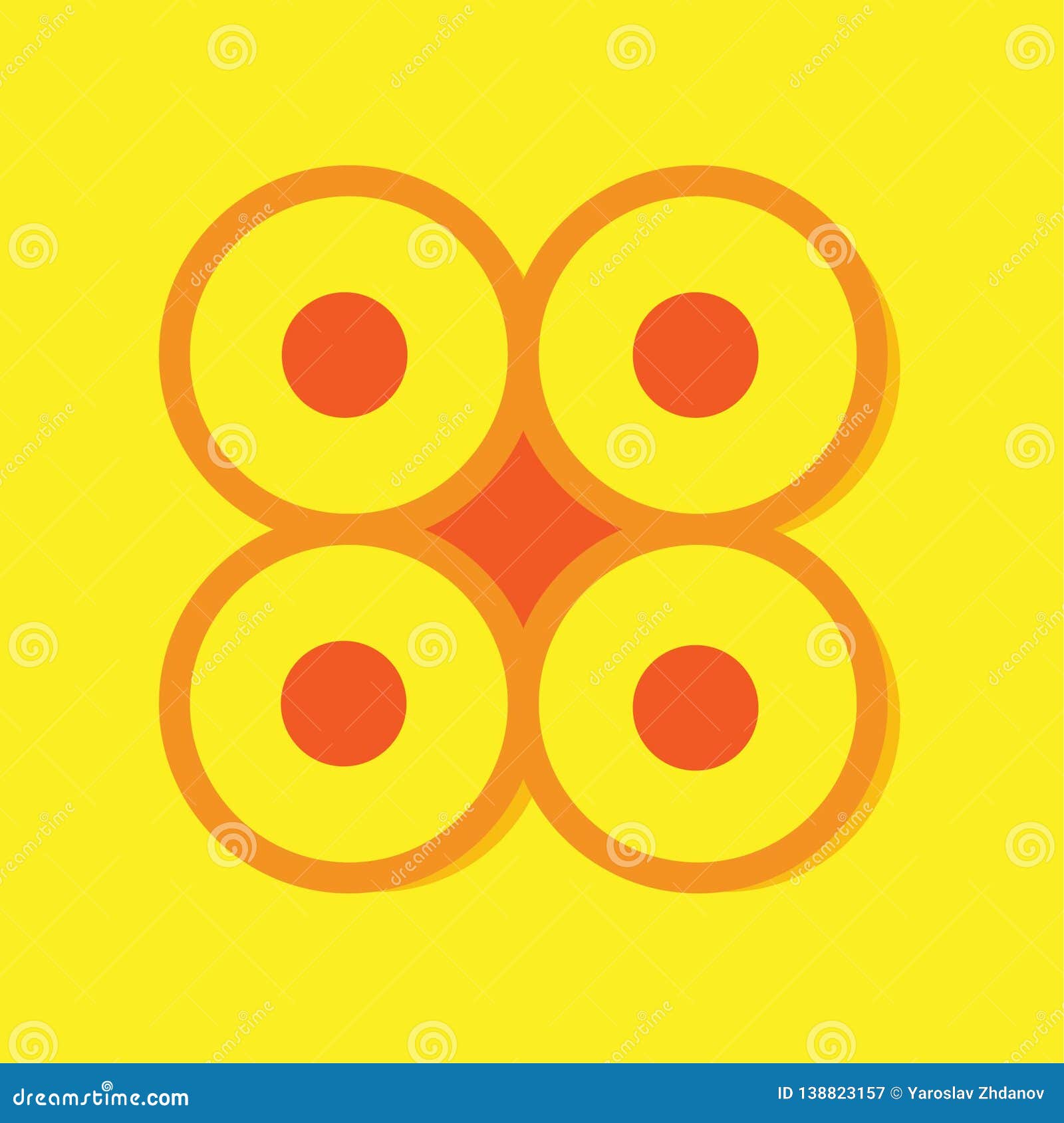 Abstract Pattern in Style of 60 Elliptical Primitives Vector Graphics ...