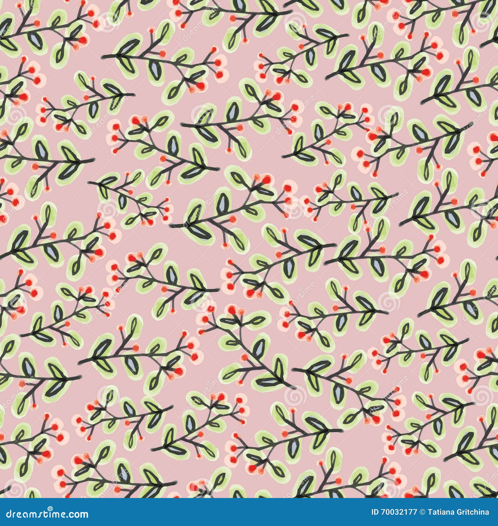 Vector Pattern with Sprigs of Plants for Your Design Stock Vector ...