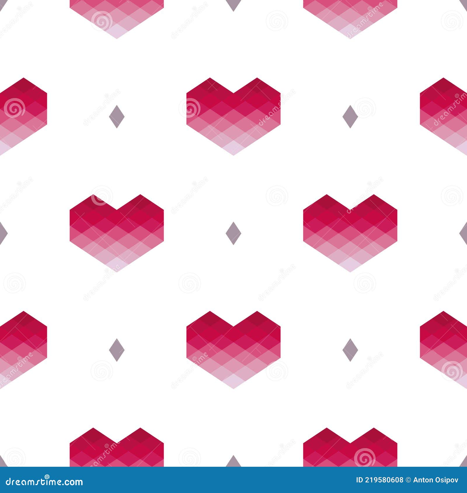 Vector Pattern of Stylized Hearts for Design and Textile Stock Vector ...
