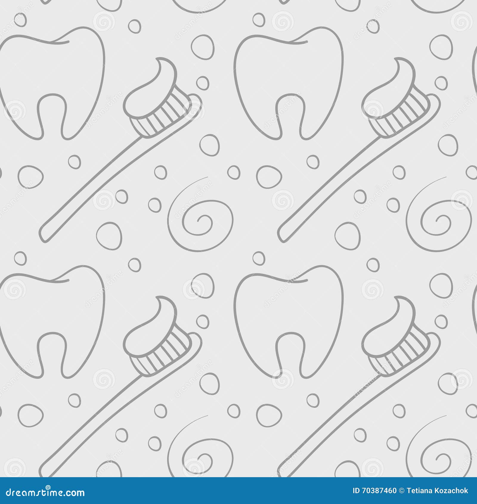 Vector Pattern with Teeth an Toothbrushes. Stock Vector - Illustration ...