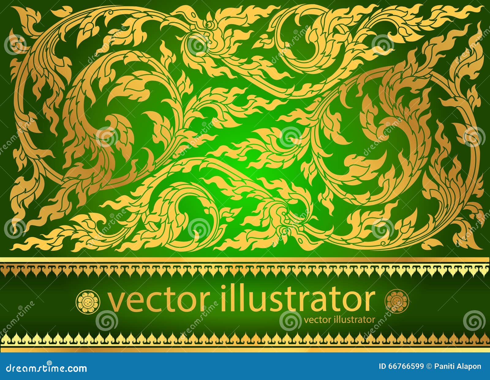 Vector Pattern Thai Tradition Stylish Stock Vector - Illustration of ...
