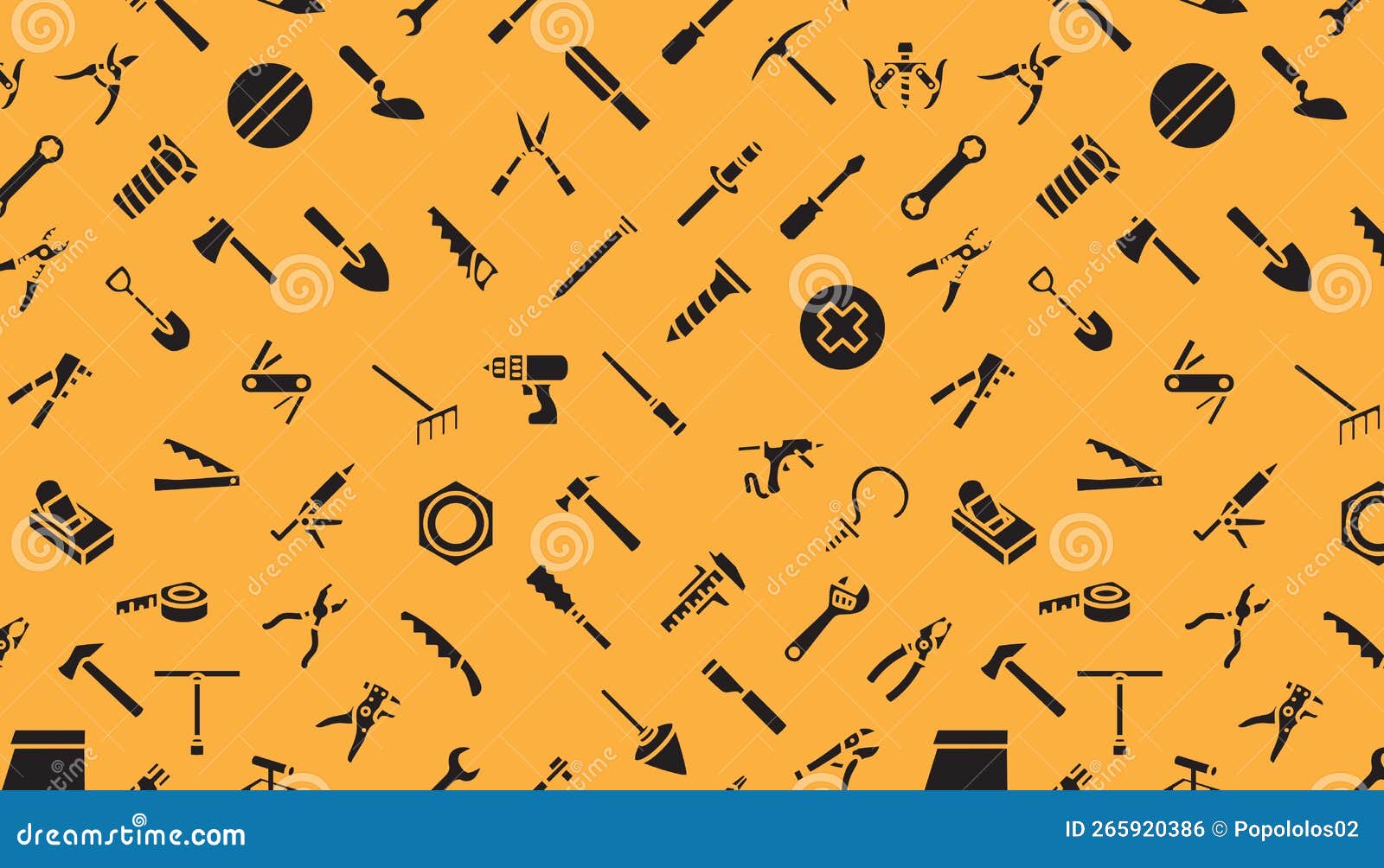 Vector Pattern of Tool. Line Style Icons. Stock Vector - Illustration ...