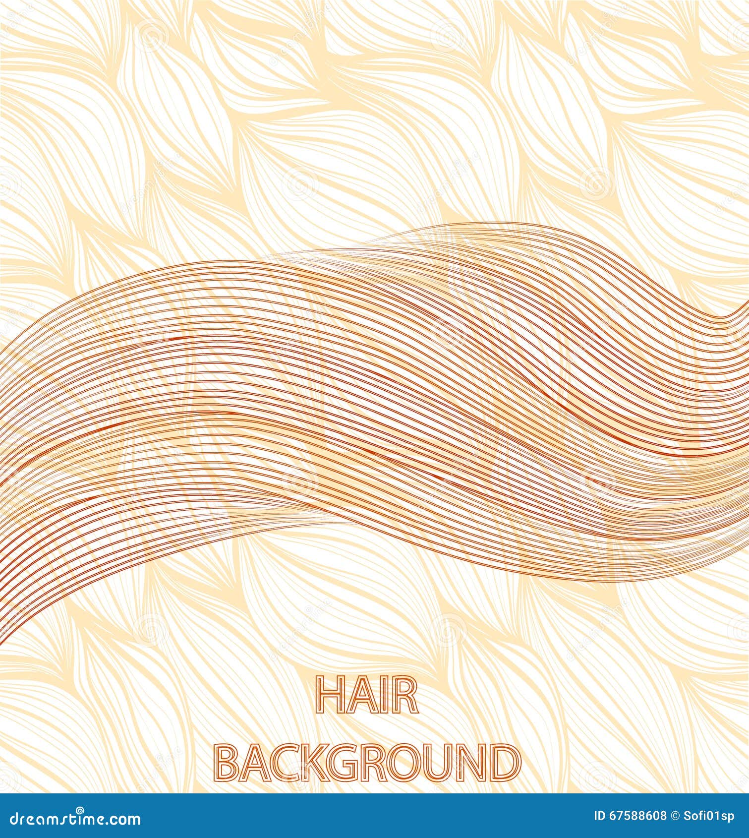 Vector Pattern of the Waves of Hair Stock Vector - Illustration of ...