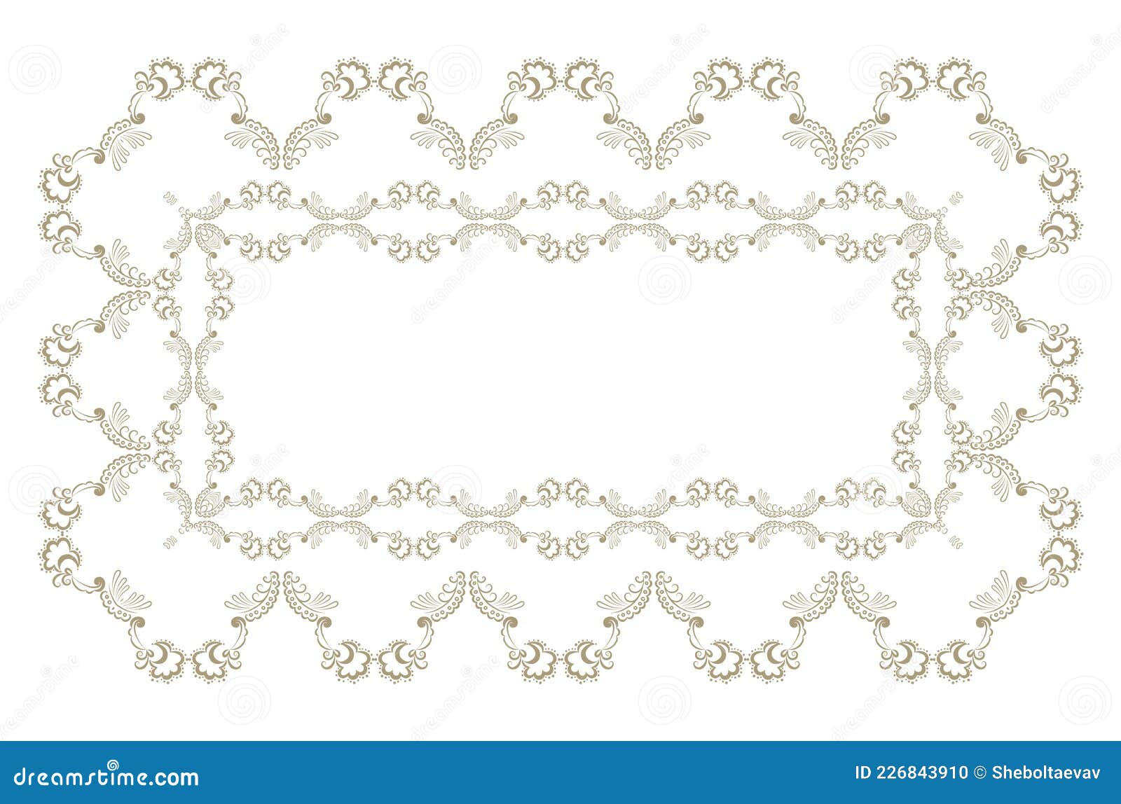 Rectangular Vignette Frame. Vector Illustration | CartoonDealer.com ...