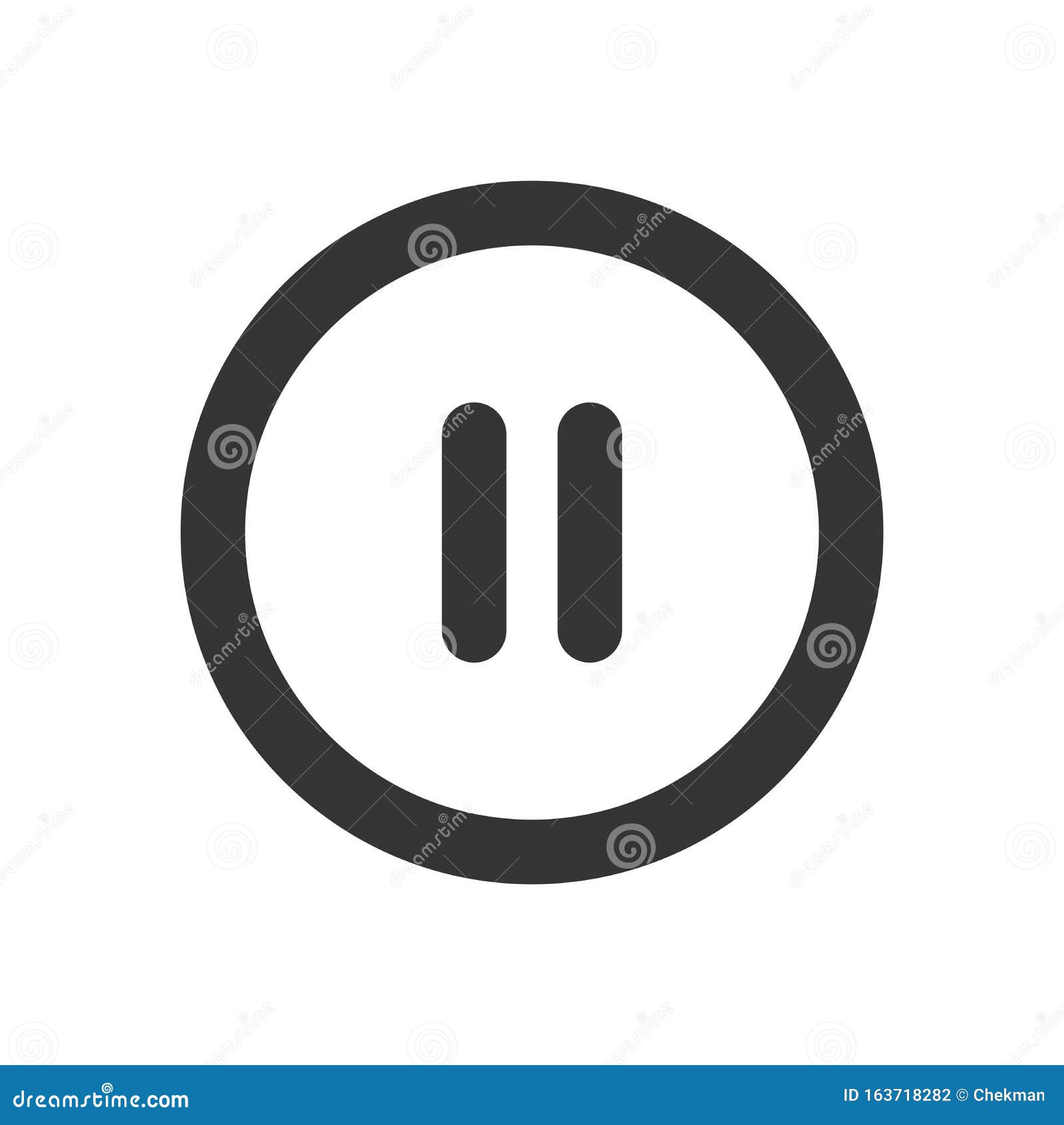 Vector Pause Button Isolated Stock Illustration - Illustration of ...