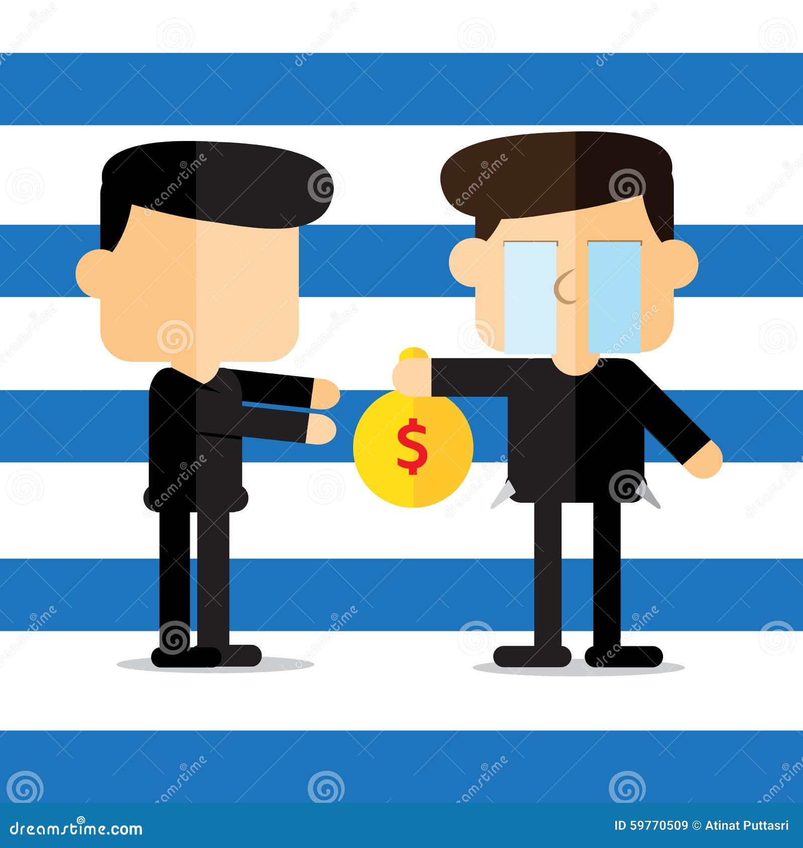 Vector : pay debt cartoon stock vector. Illustration of economy - 59770509