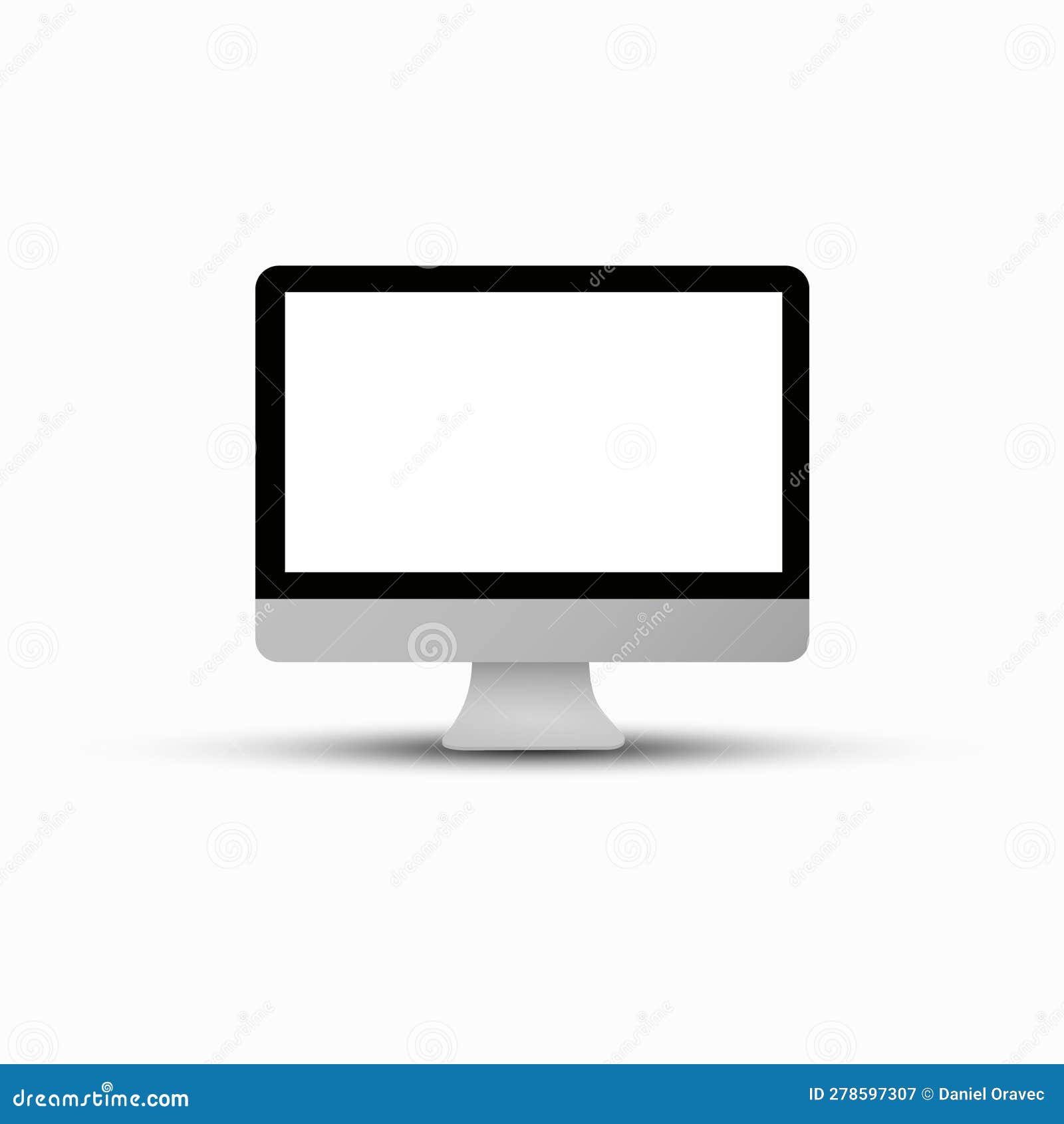Vector PC Computer Icon Isolated on White Background Stock Illustration ...