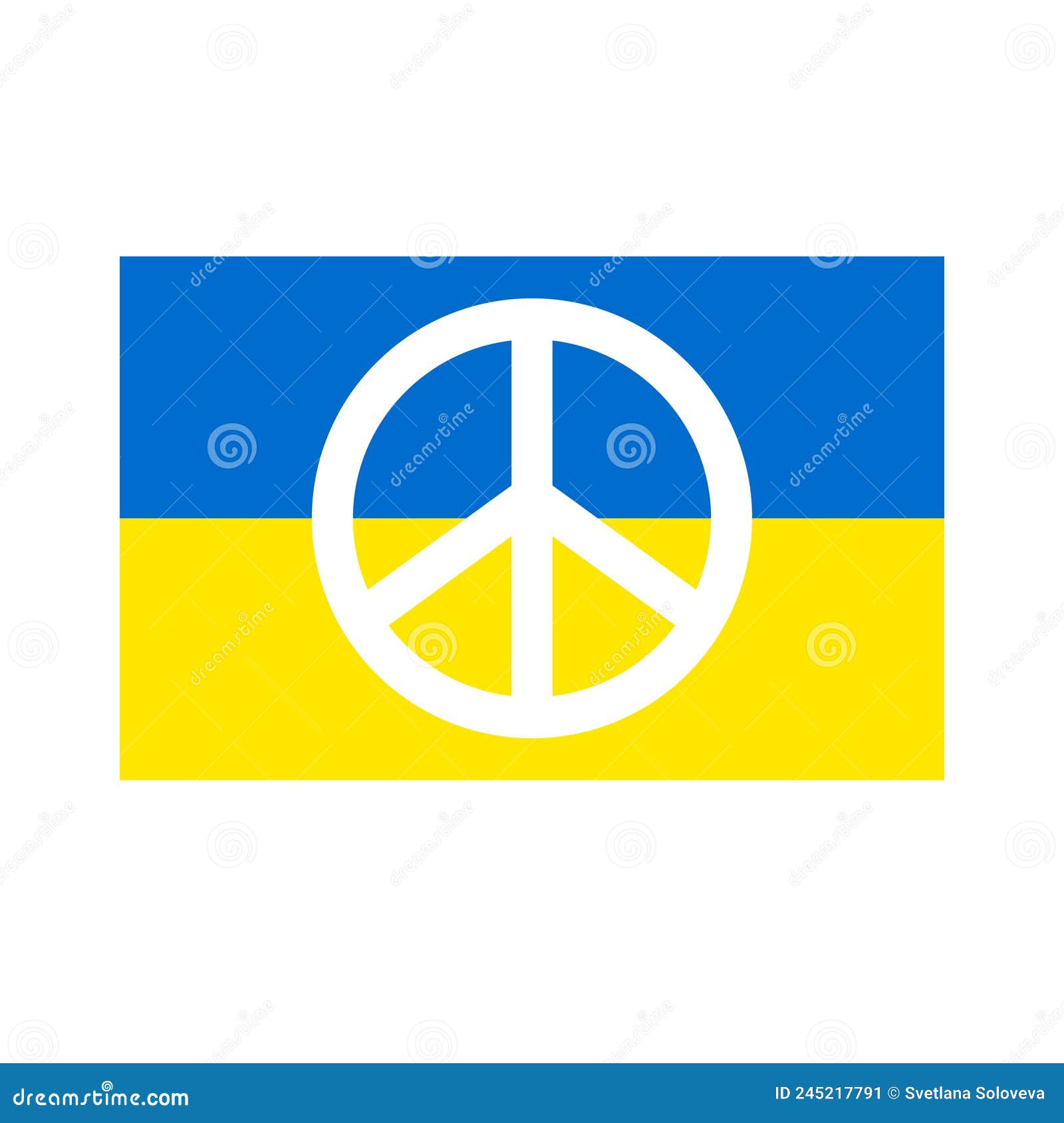 Vector Peace Sign on Ukrainian Flag Stock Vector - Illustration of icon ...