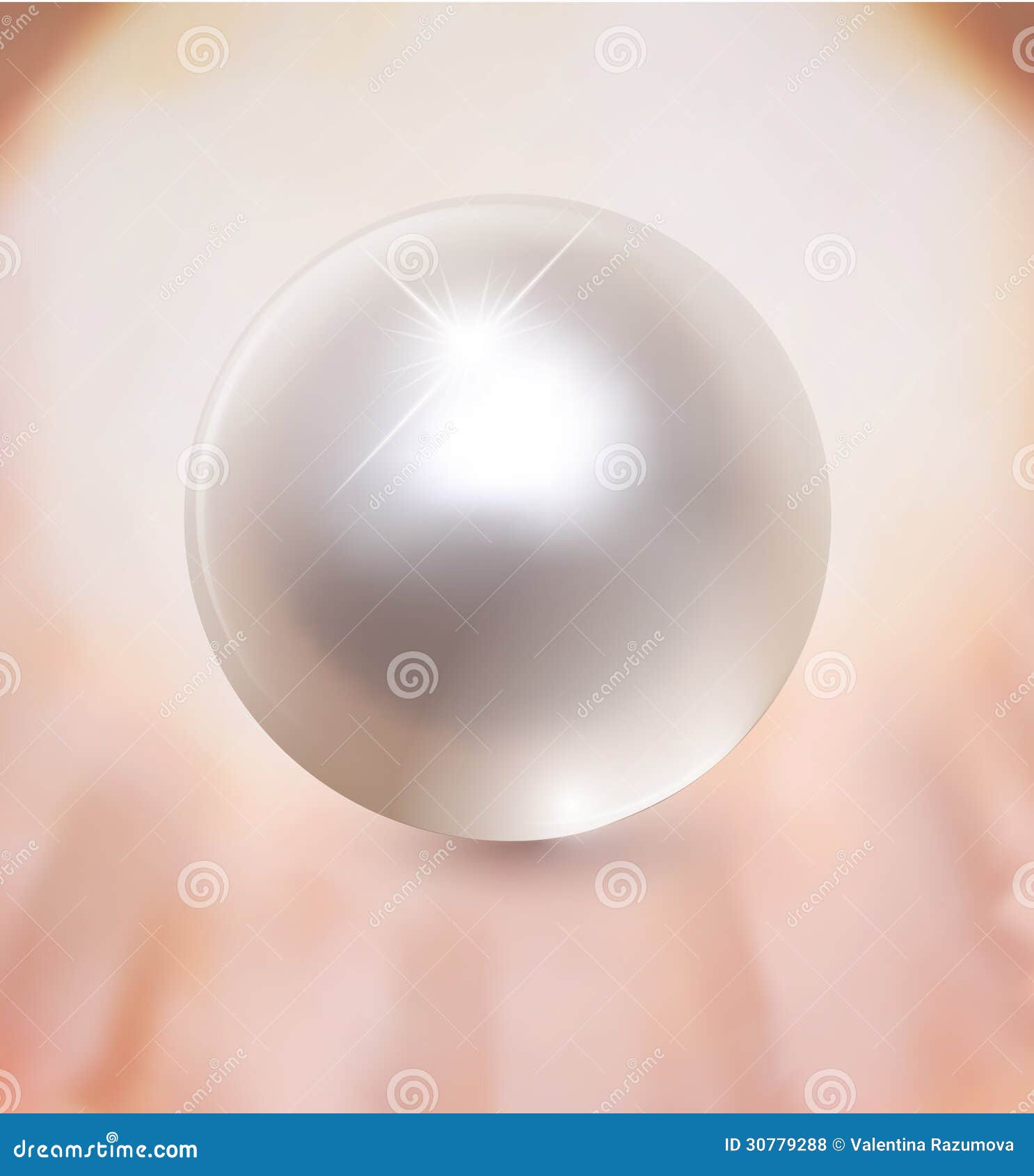 Vector Perls. Pearl In Star Shape. Pink Pearls Design With Sparkles ...