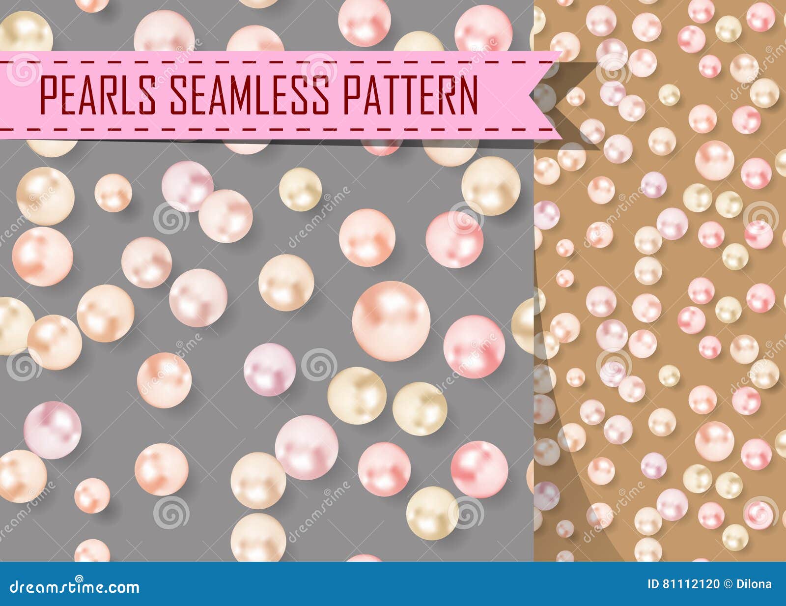 Vector Pearls Seamless Pattern, Soft and Girly Stock Vector ...