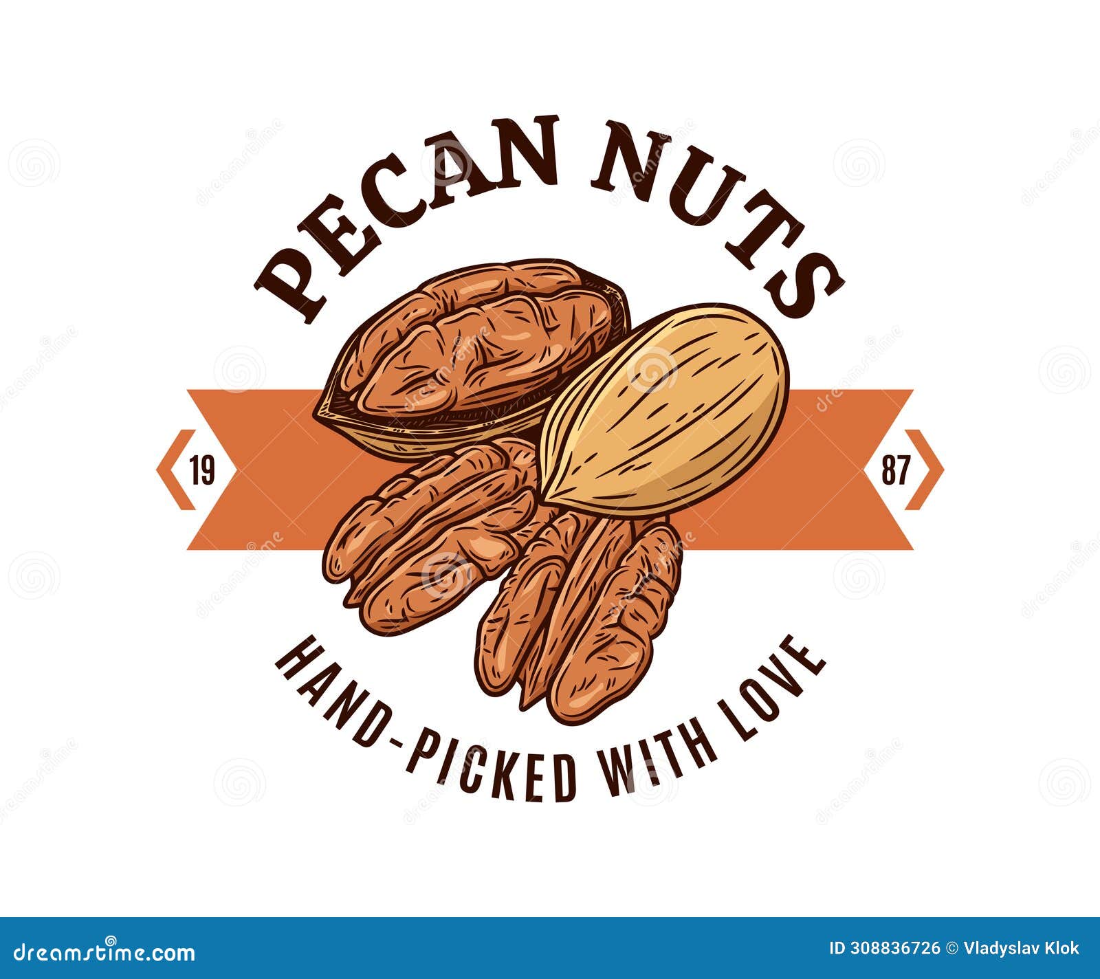 Vector Pecan Nut Logo | CartoonDealer.com #308836730