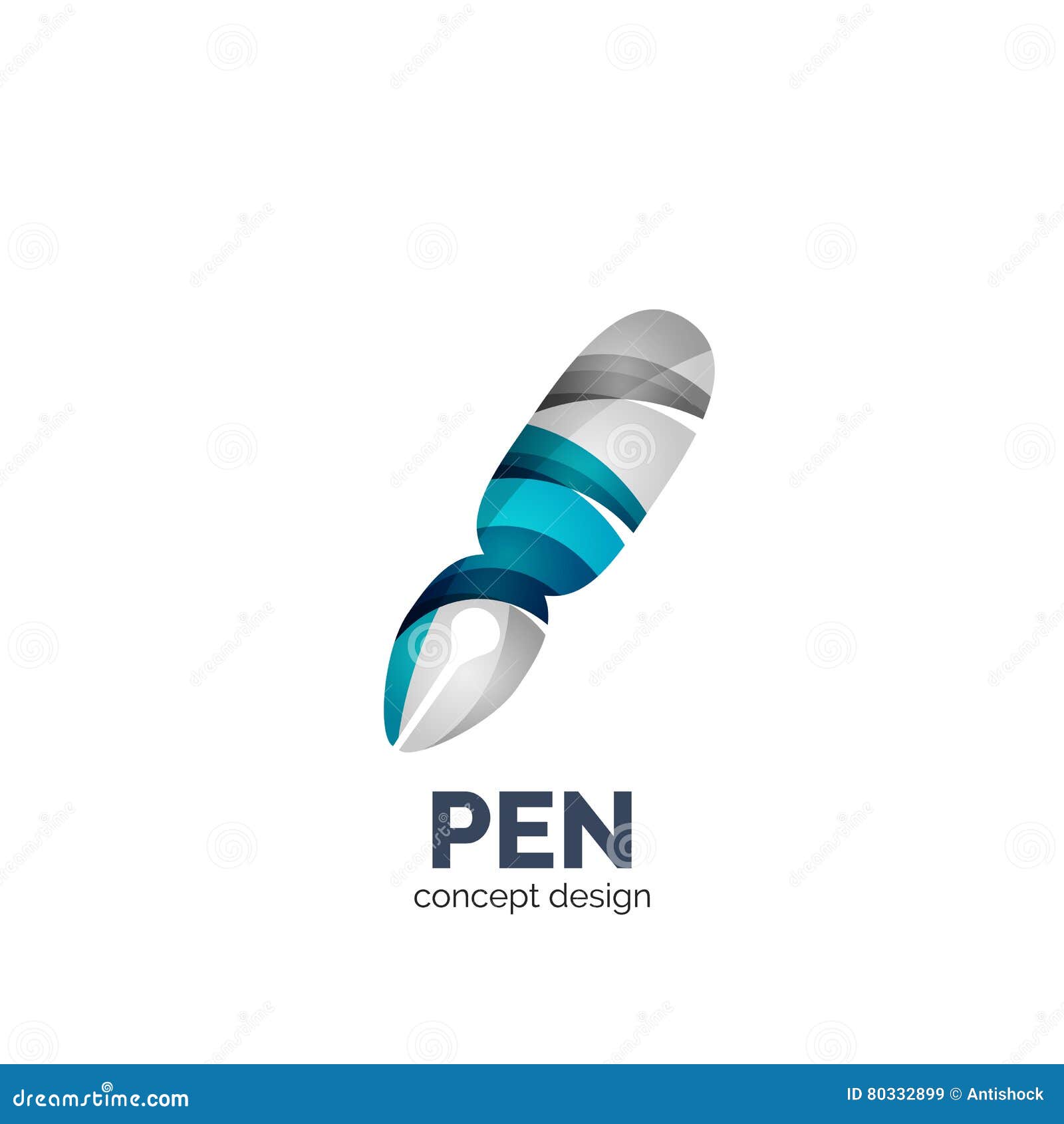 Vector pen logo stock vector. Illustration of badge, pictogram - 80332899