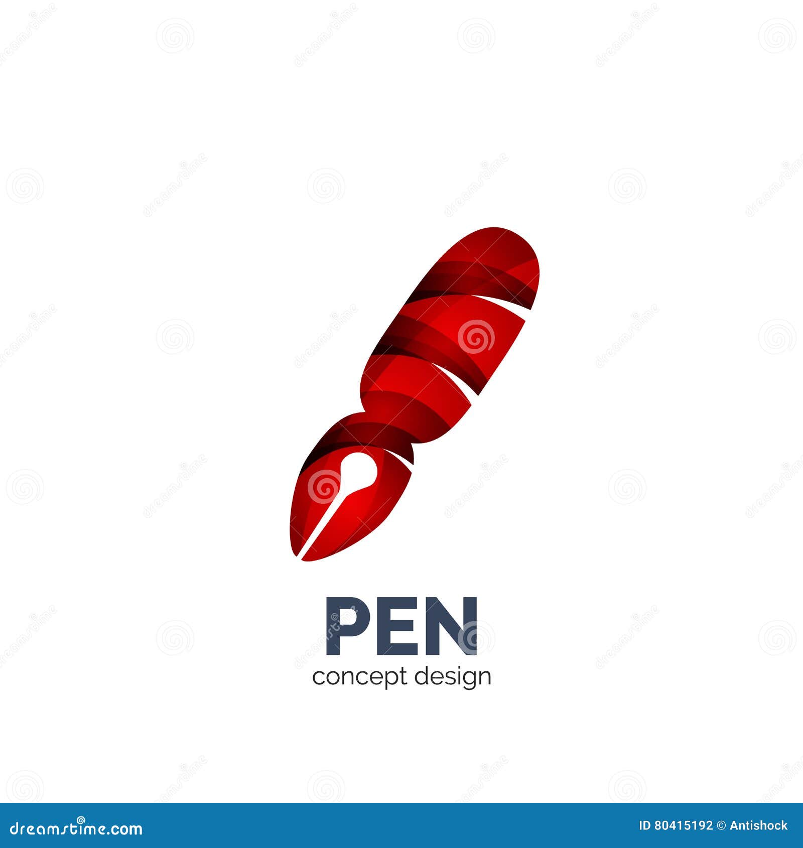 Vector pen logo stock vector. Illustration of complex - 80415192