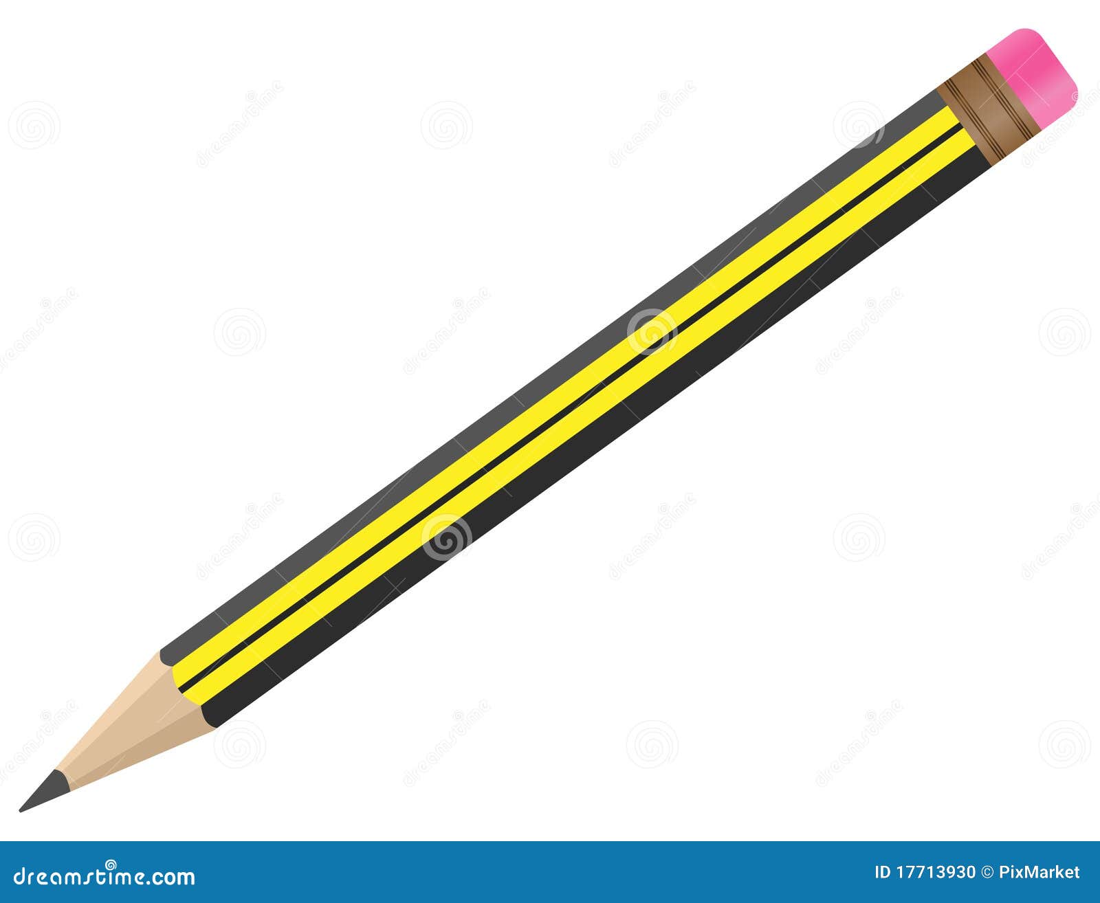Vector Pencil stock vector. Illustration of sharp, eraser - 17713930