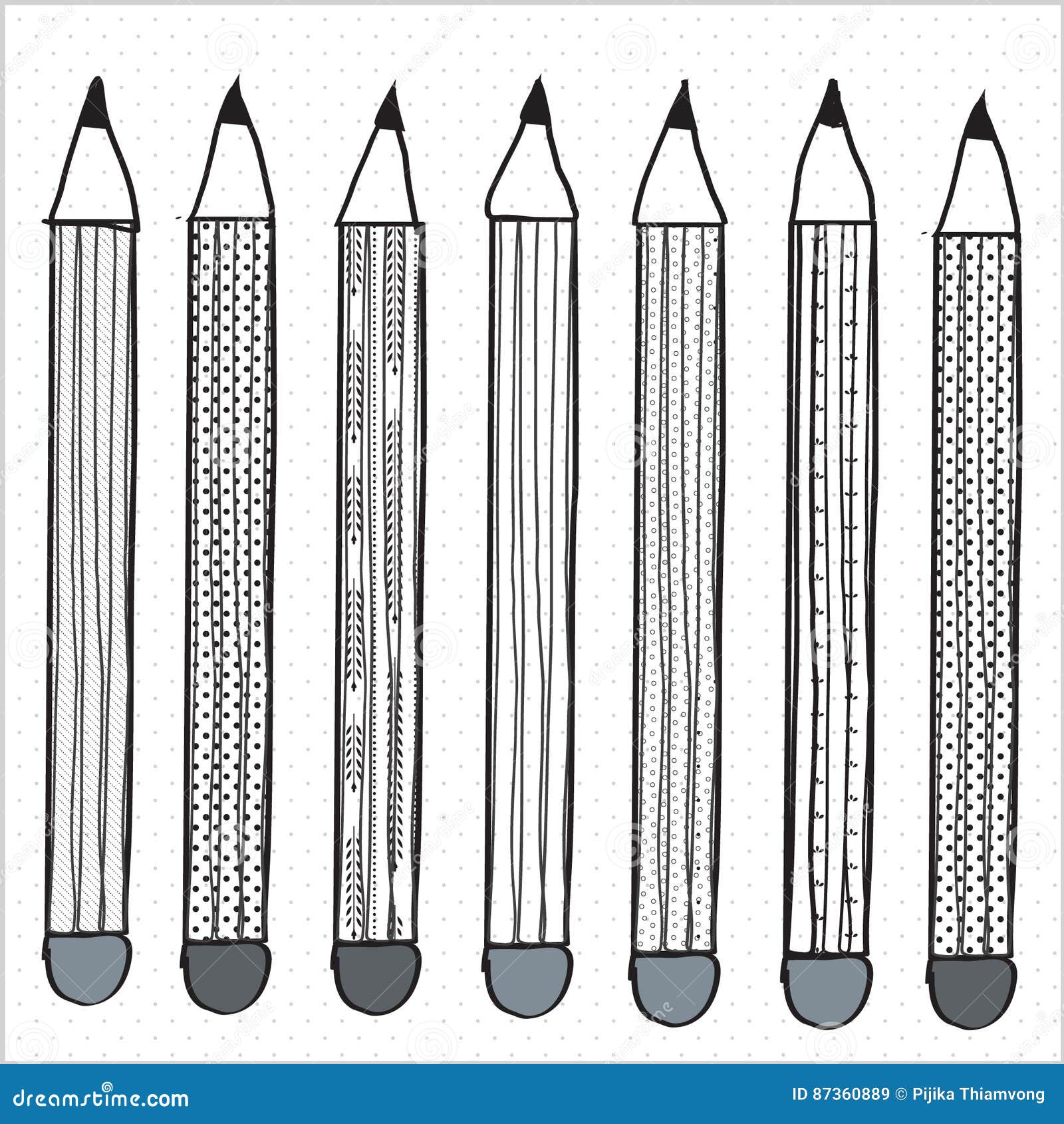 Vector Pencil Hand Draw Set. Stock Vector - Illustration of banner ...