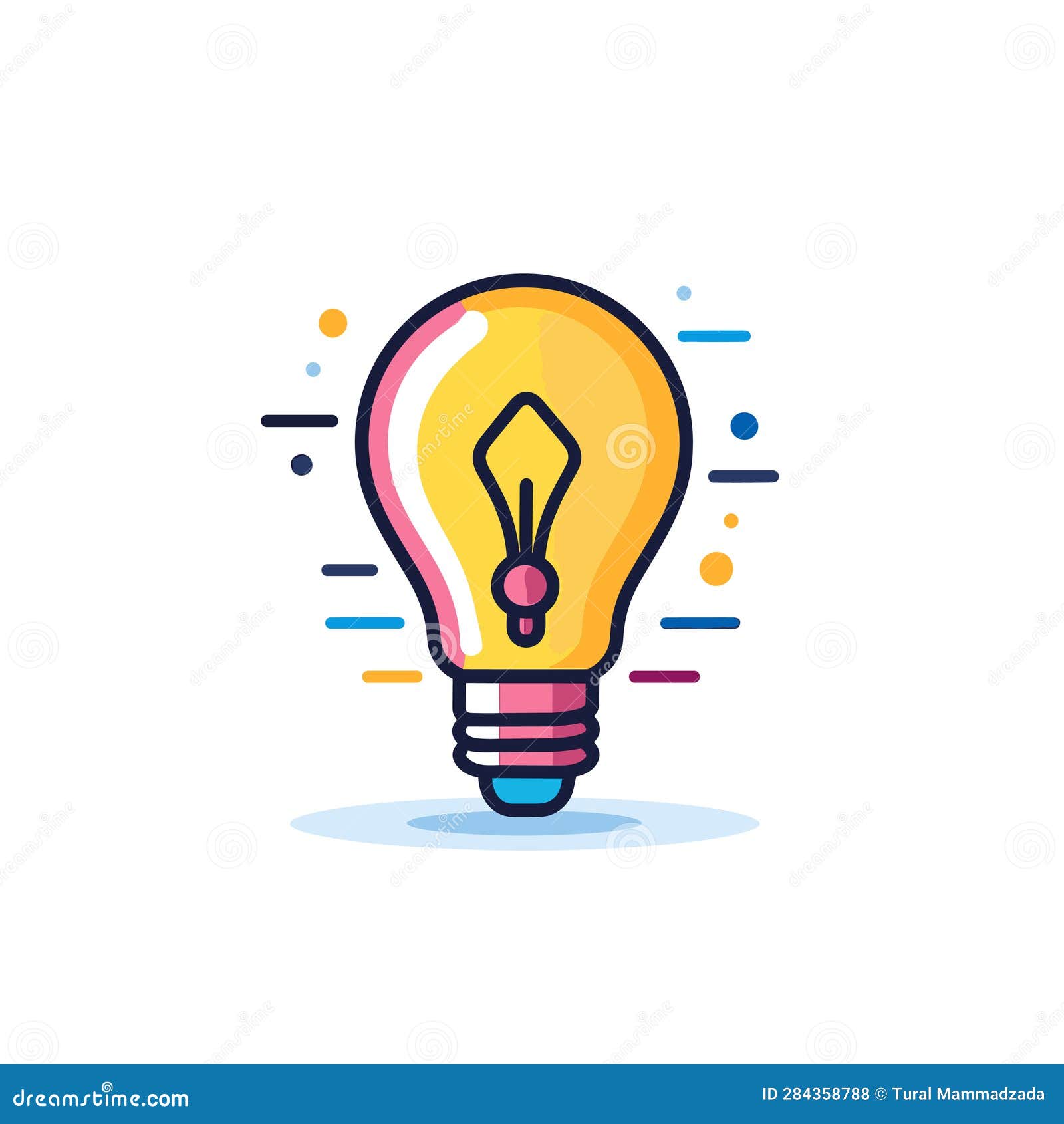 Vector of a Pencil Inside a Light Bulb, Representing Creativity and ...