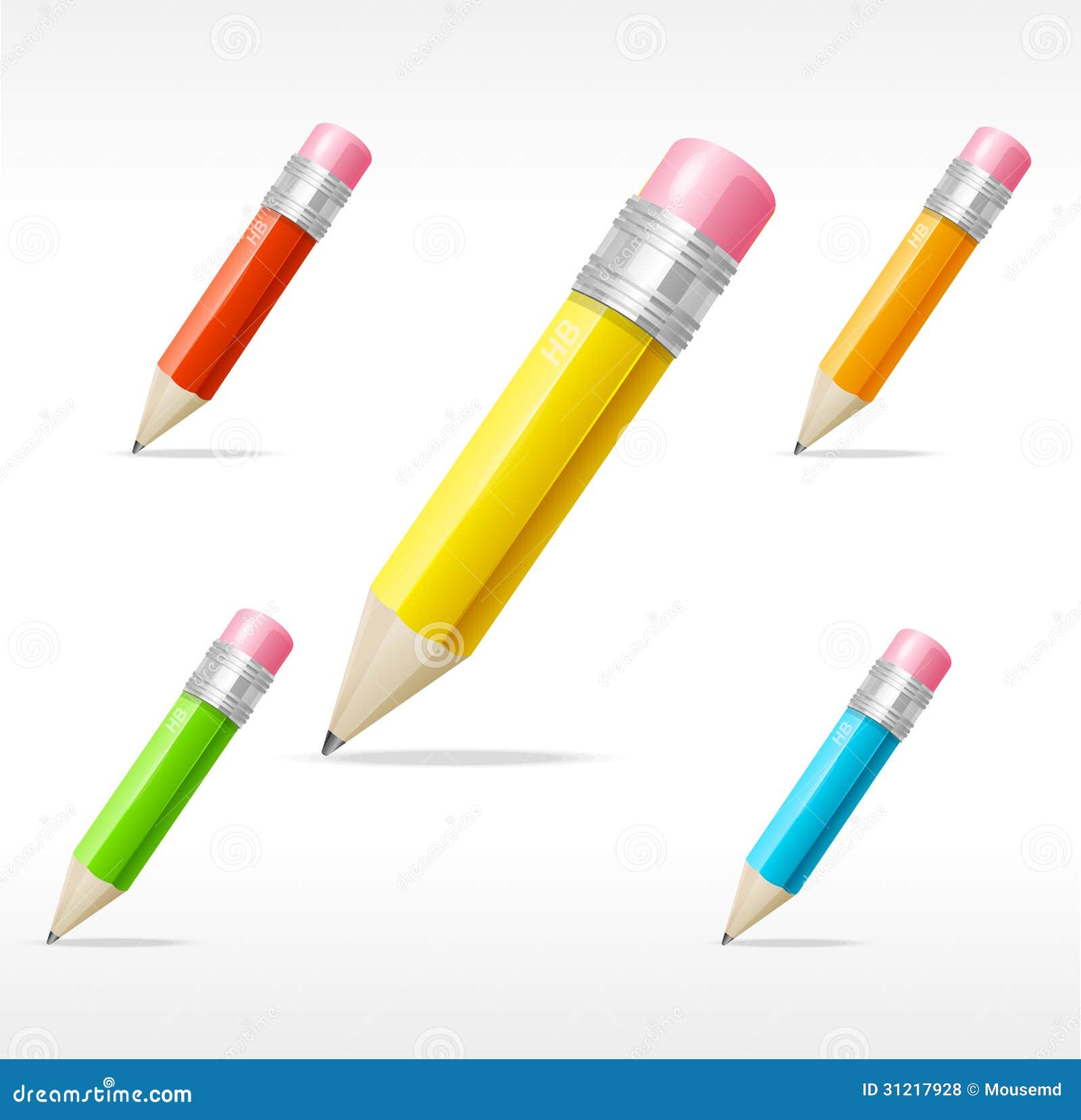Vector Pencils set stock vector. Illustration of office - 31217928