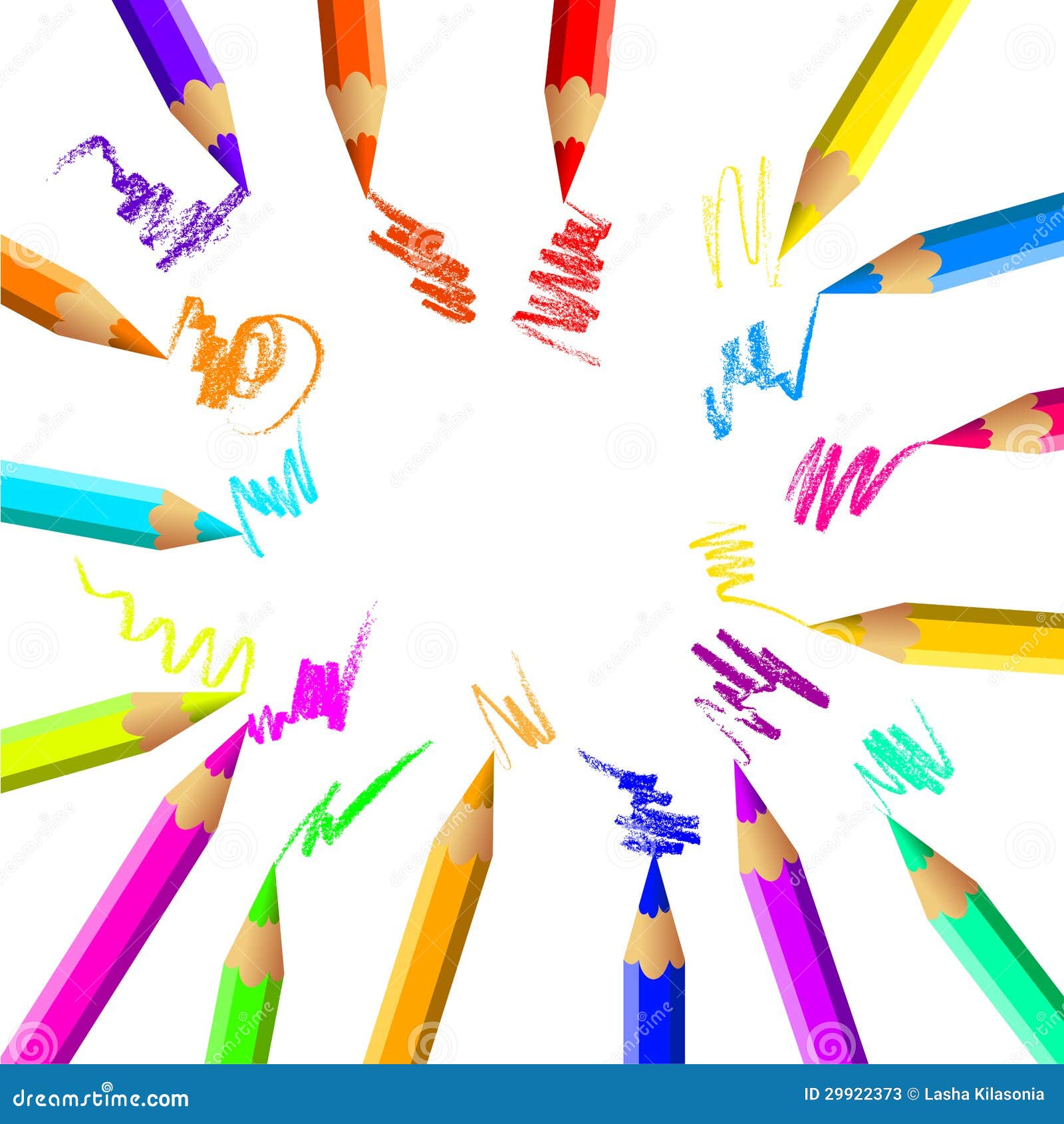 Vector Pencils background stock illustration. Illustration of colored ...