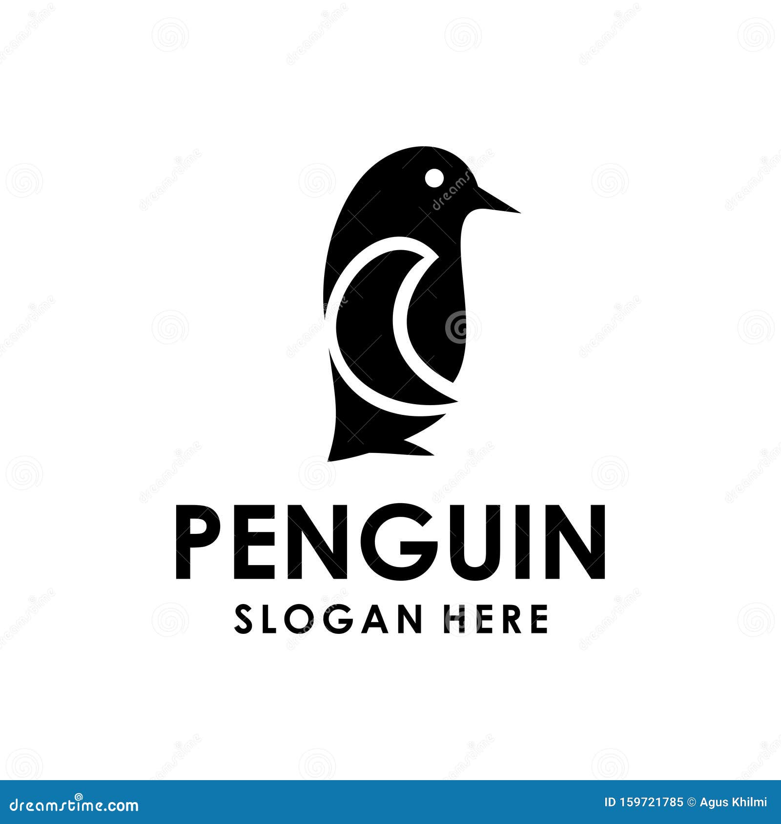 Penguin Logo Design Vector Template Stock Vector - Illustration of ...
