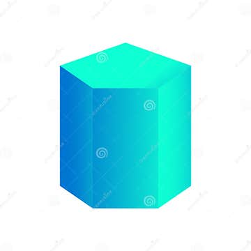 Vector Pentagonal Prism with Gradients and Shadow for Game, Icon ...