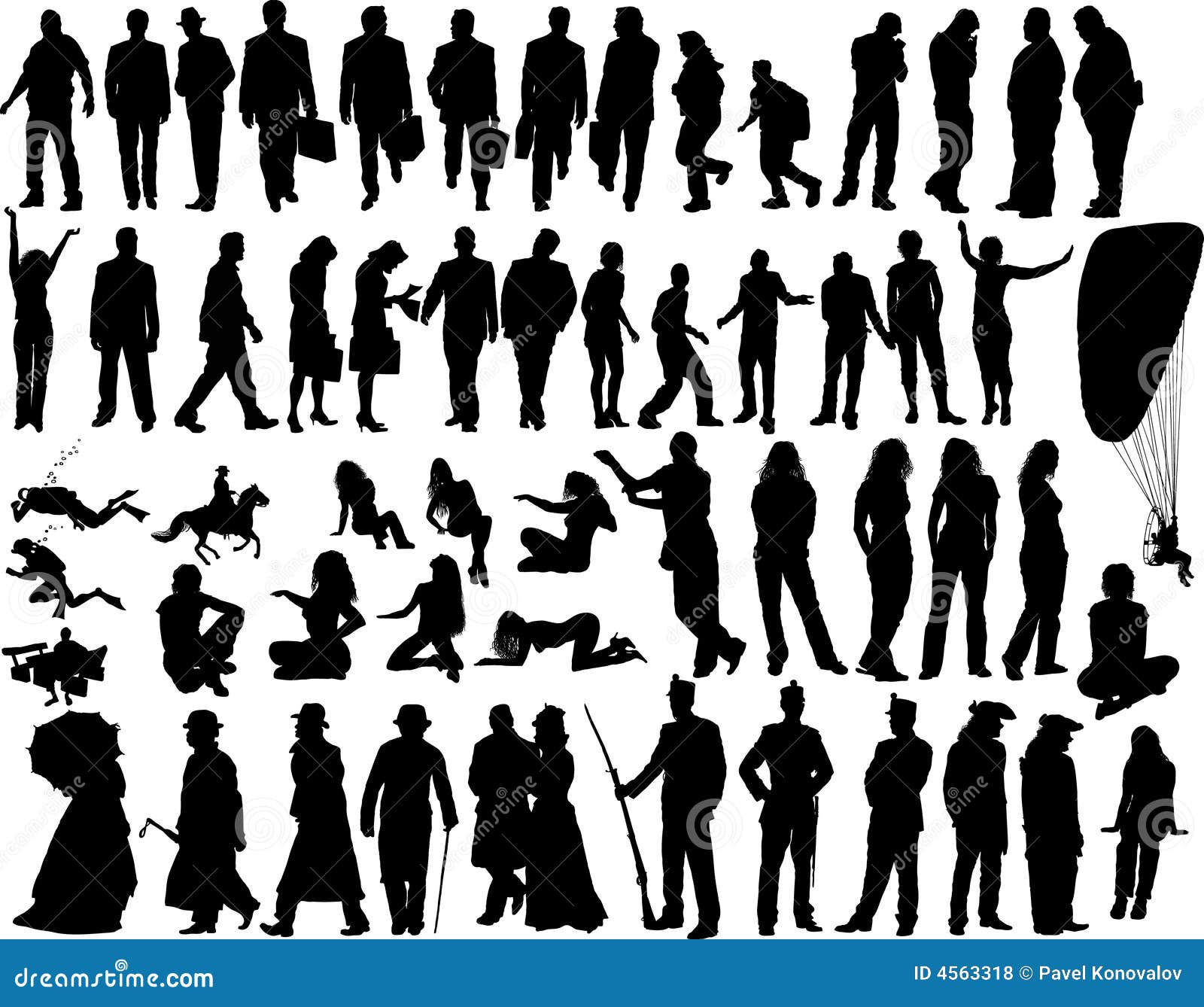 Vector People Stock Vector Illustration Of Illustrations 4563318