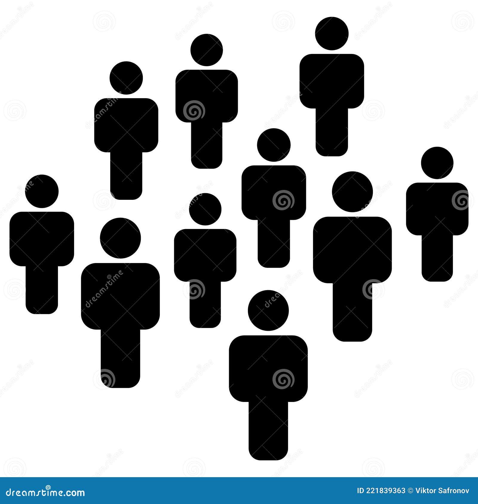 Vector People Crowd Flat Icon Image Stock Vector - Illustration of ...