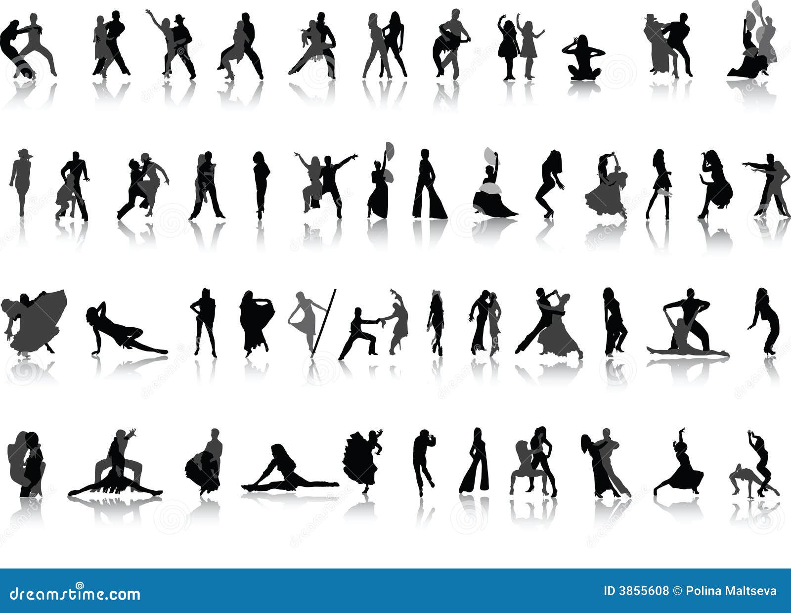Vector people. Dancing stock vector. Illustration of game - 3855608