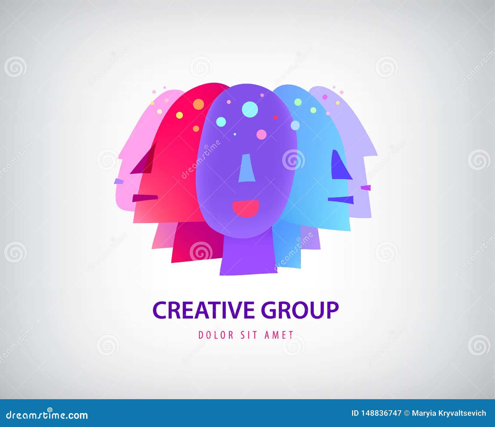 Faces Logo Cartoon Vector | CartoonDealer.com #36592551